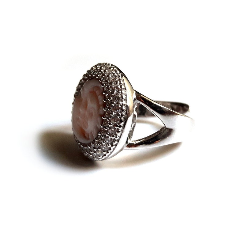 Shell Cameo Ring Moon Sun Italian Cameo Jewelry Donadio Cameos - Etsy