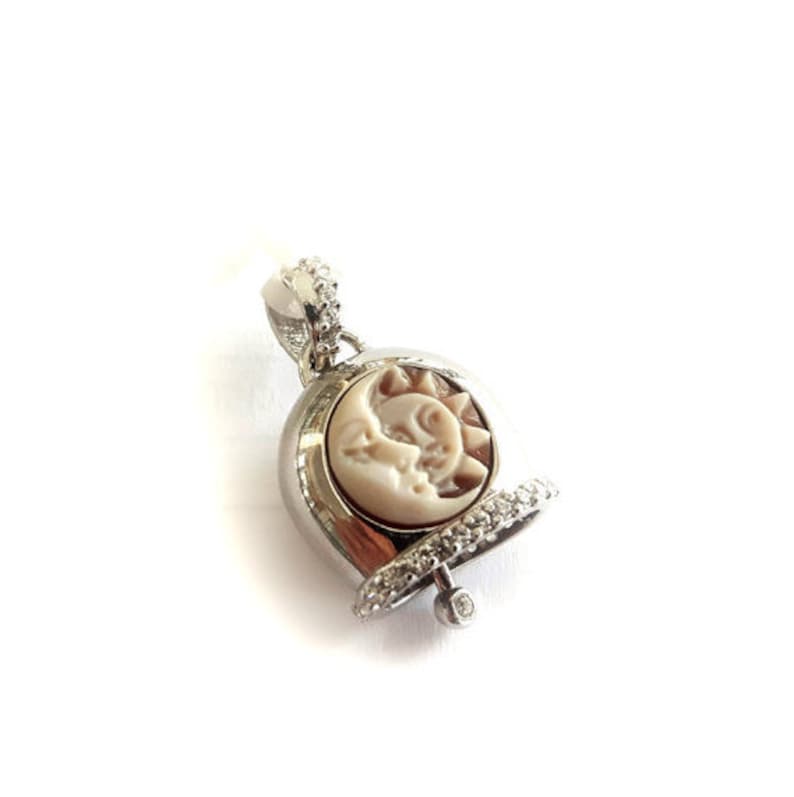 Shell Cameo Pendant Bell Cameo Moon & Sun Italian Cameo | Etsy