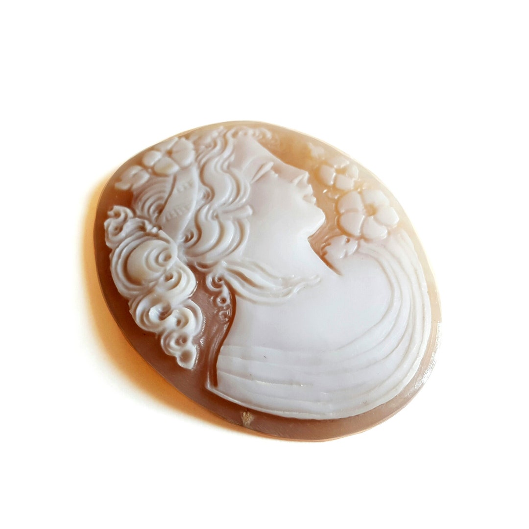 Sardonic Shell Cameo Flora Italian Cameo Jewelry Donadio Cameo Shell ...