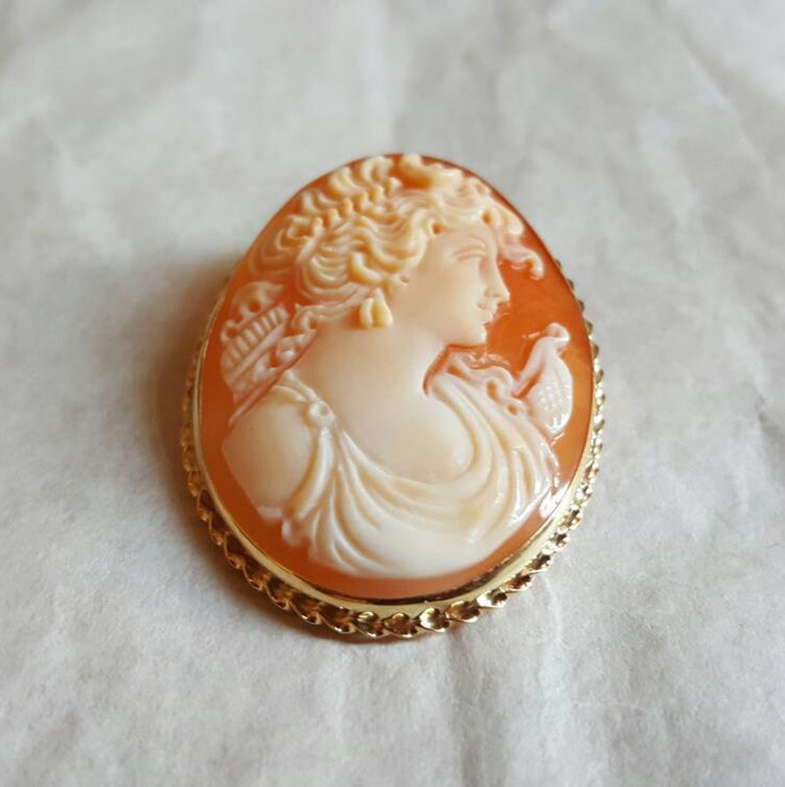 Classical Diana cameo brooch & pendant italian cameos jewelry | Etsy