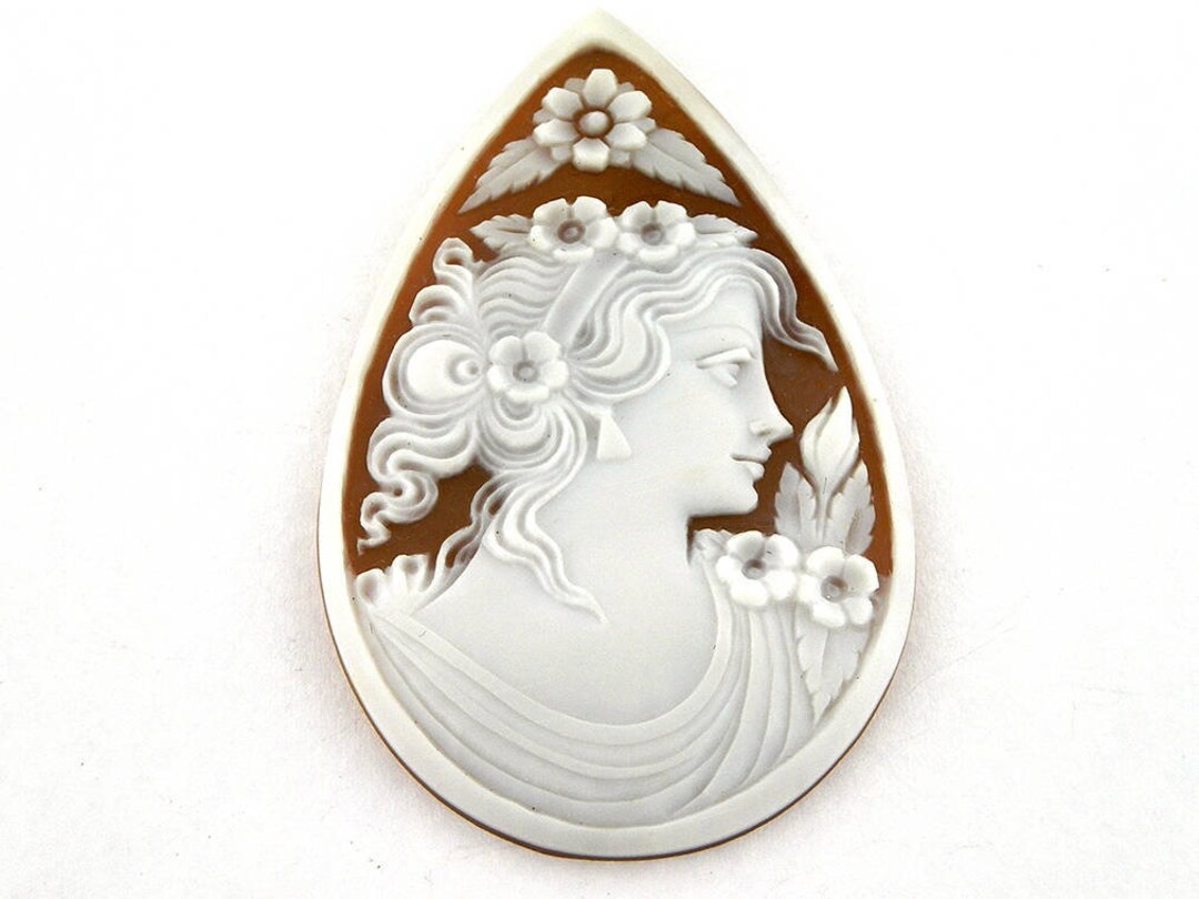 Hand Carved Sardonyx Shell Cameo: Goddess Flora, 60mm Loose Gemstone - Etsy