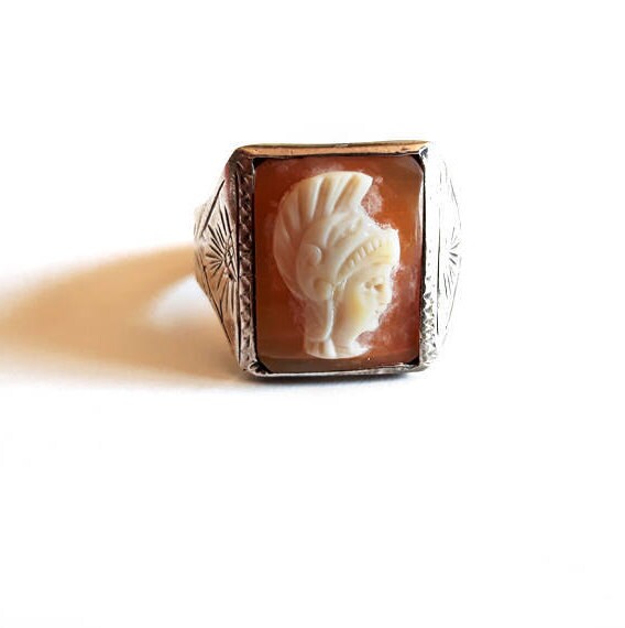 Antique man cameo ring square italian cameo jewelry donadio cameos ...