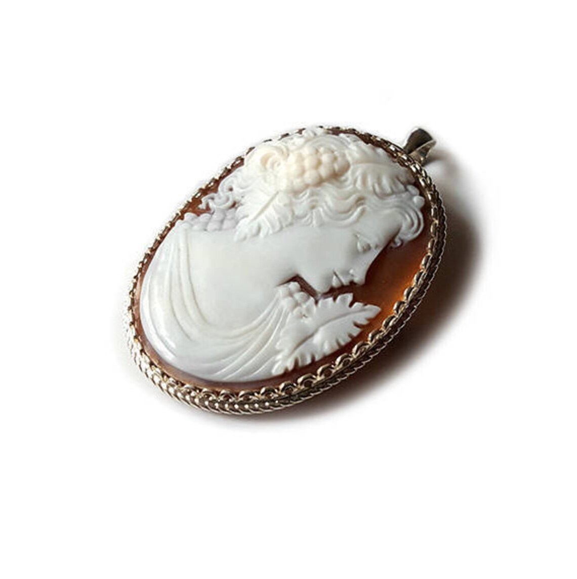 Sardonyx Shell Cameo Brooch & Pendant Bacchante Italian Cameo | Etsy