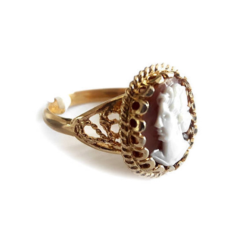 Shell Cameo Ring Profile Italian Cameo Jewelry Donadio Cameos - Etsy