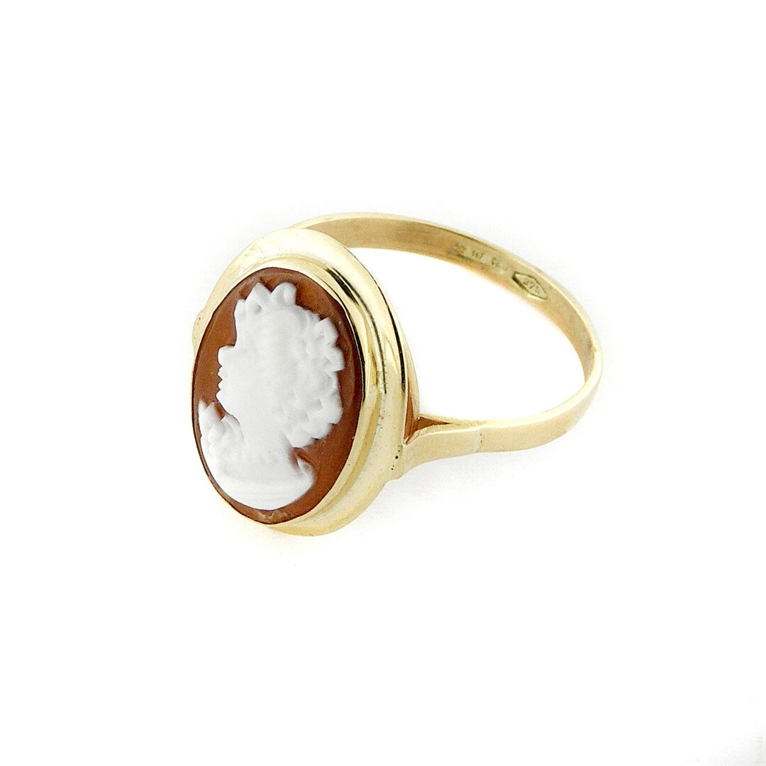 Gold Cameo Ring Sardonyx Profile Italian Cameo Jewelry Donadio Cameos ...