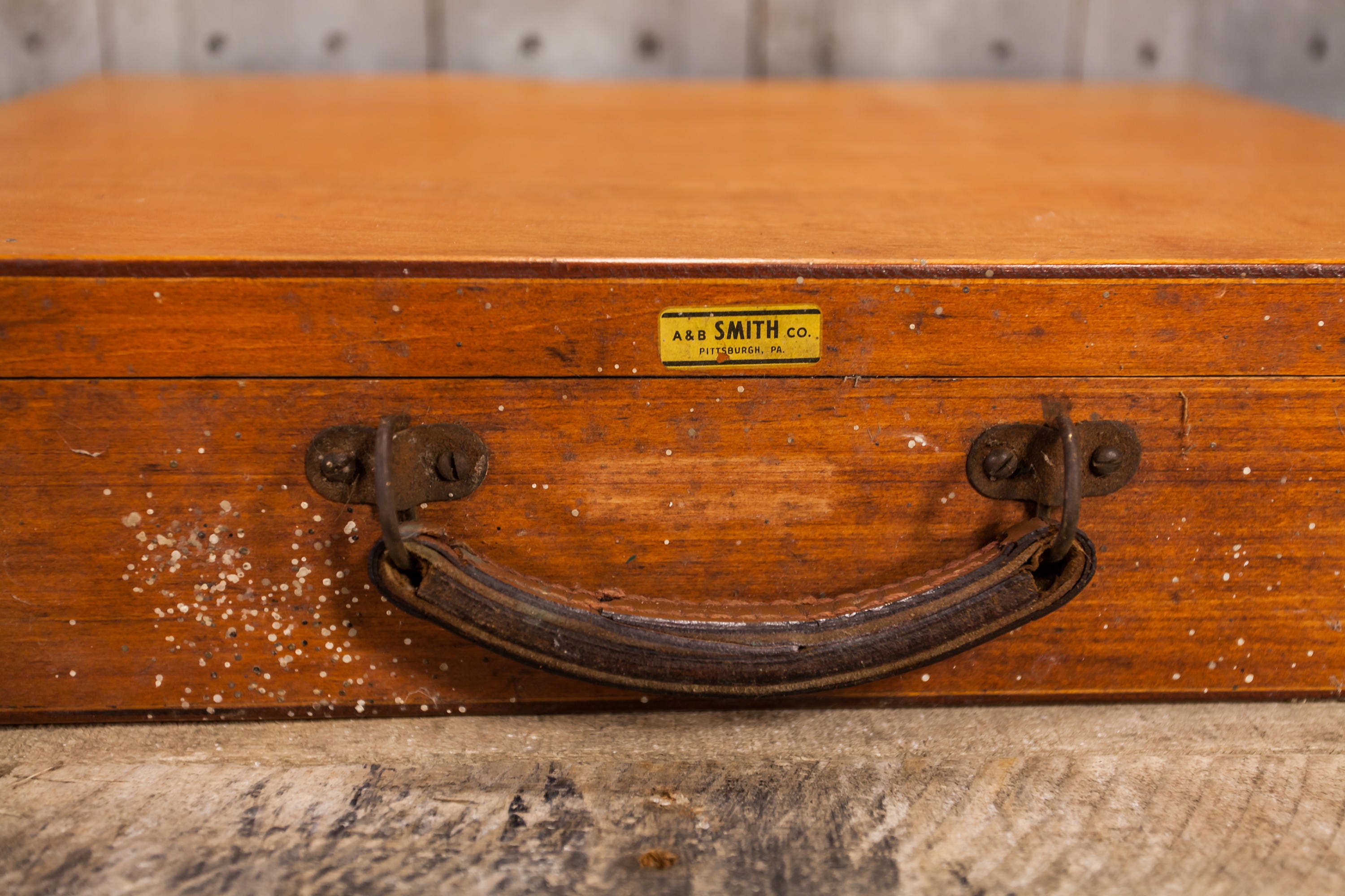 Vintage A&B Smith Co. Wooden Painters Box Briefcase Dovetailed ...