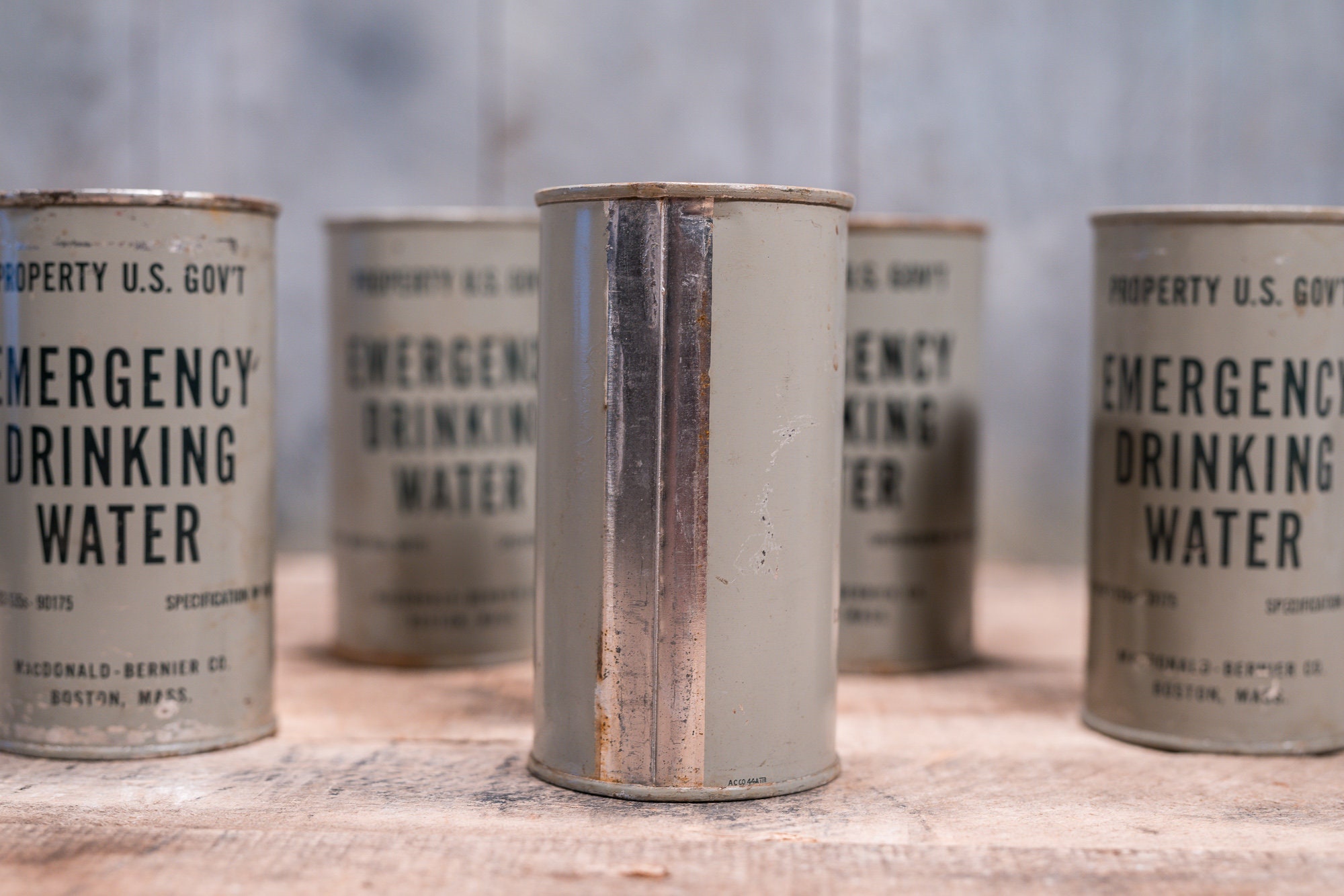 Vintage Emergency Drinking Water Can Unopened Cold War Bomb Shelter US ...