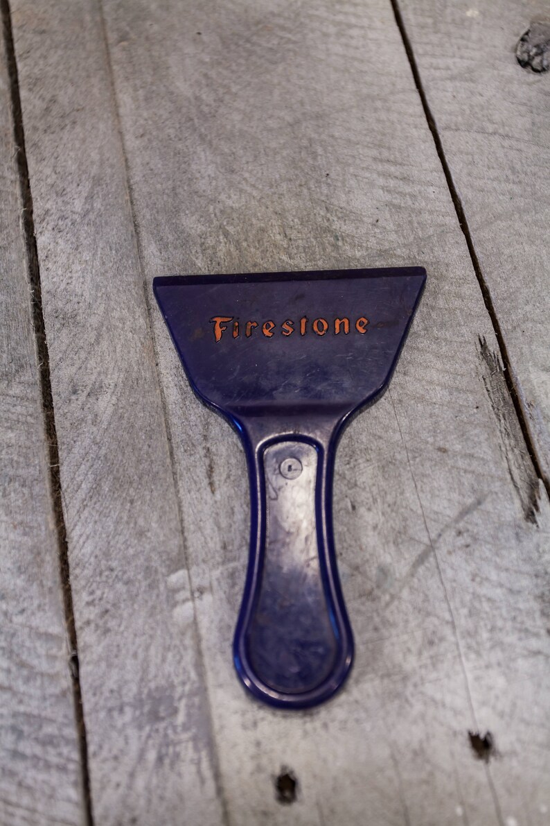 Vintage Firestone Plastic Windshield Ice Scraper Blue Orange - Etsy