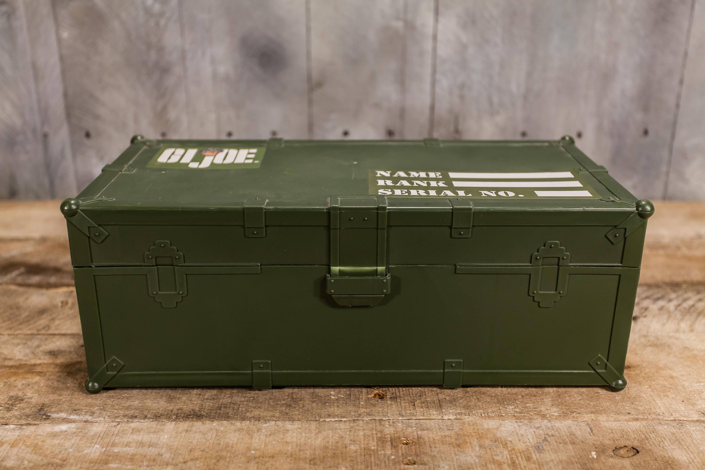 Vintage GI Joe Foot Locker Green Clothes Accessories Storage Trunk Box ...