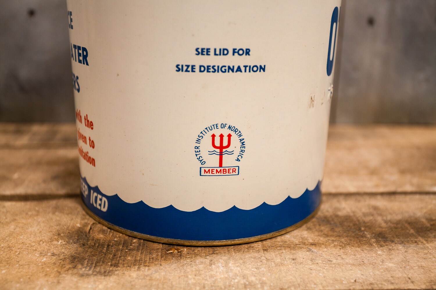 Vintage RARE Choice of Chesapeake Bay Brand Oyster One Gallon Tin Can ...