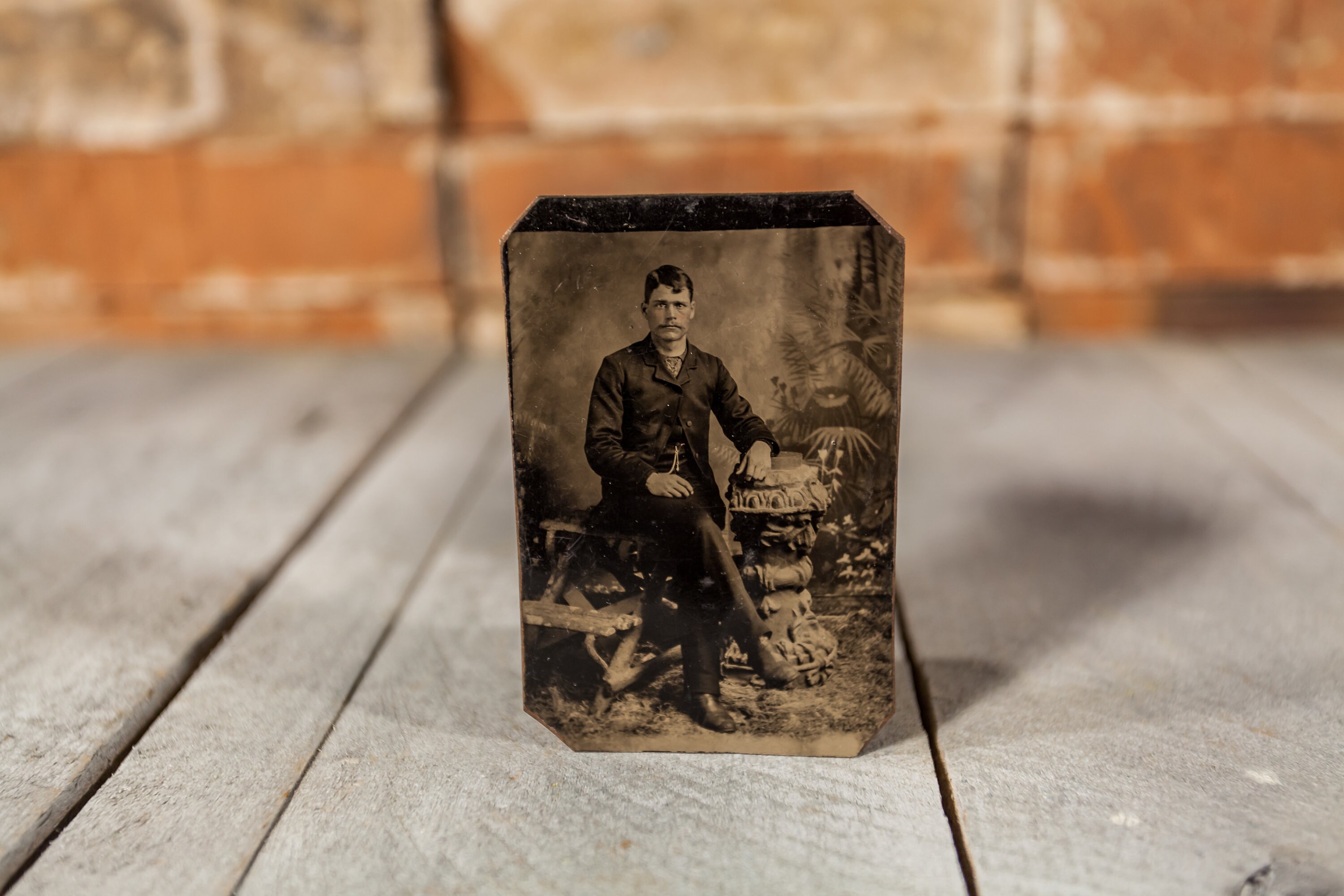 Antique Tintype Photography Man Photo Tintype Photograph Photo Props
