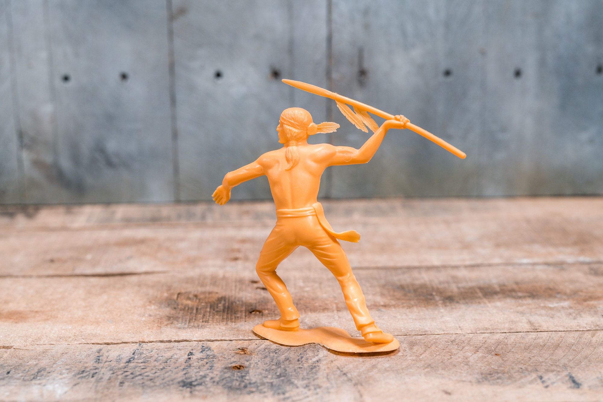 Vintage Louis Marx Indian Plastic Toy Figure Cowboys Indians Kids Toys ...