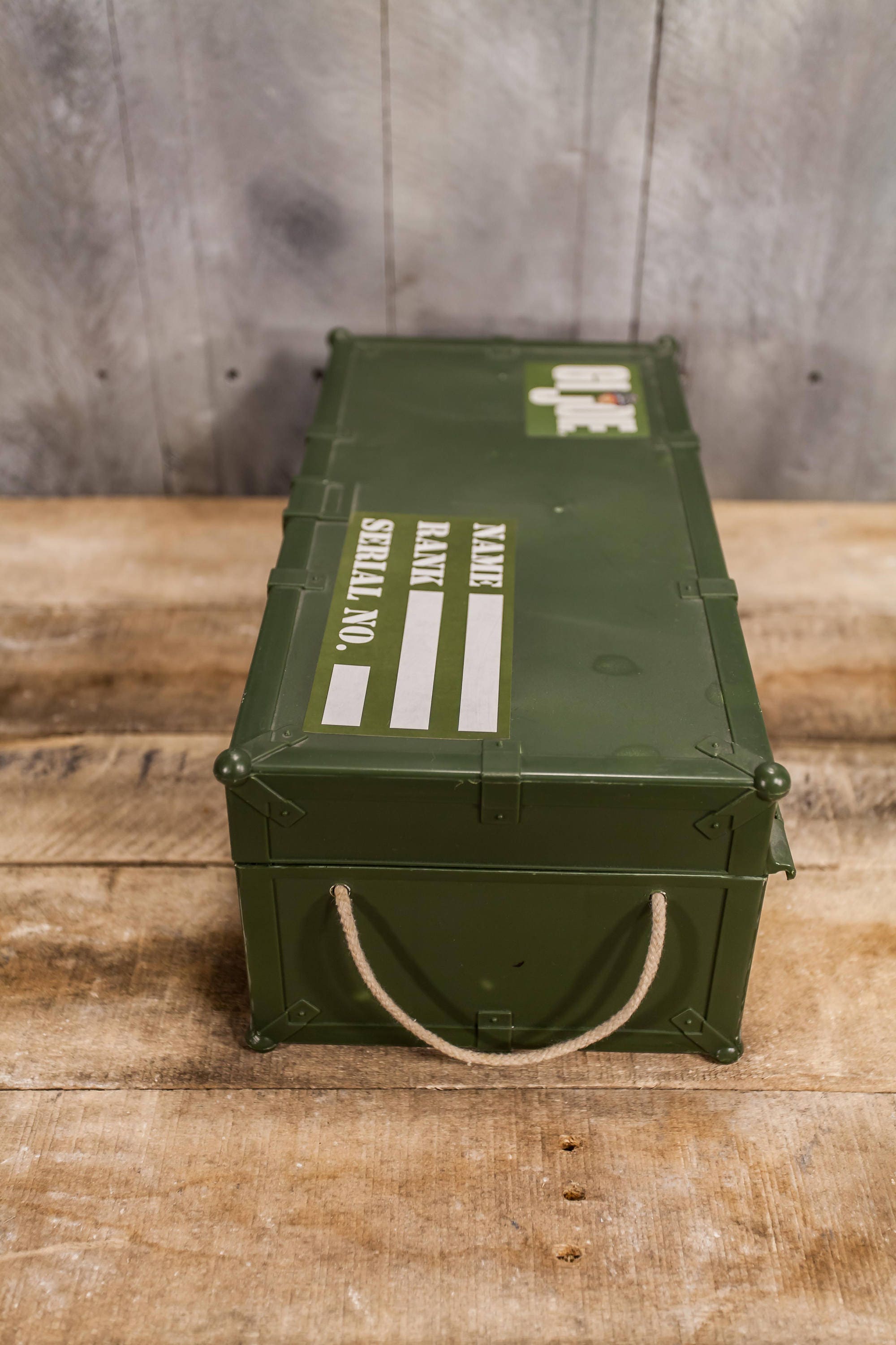 Vintage GI Joe Foot Locker Green Clothes Accessories Storage Trunk Box ...