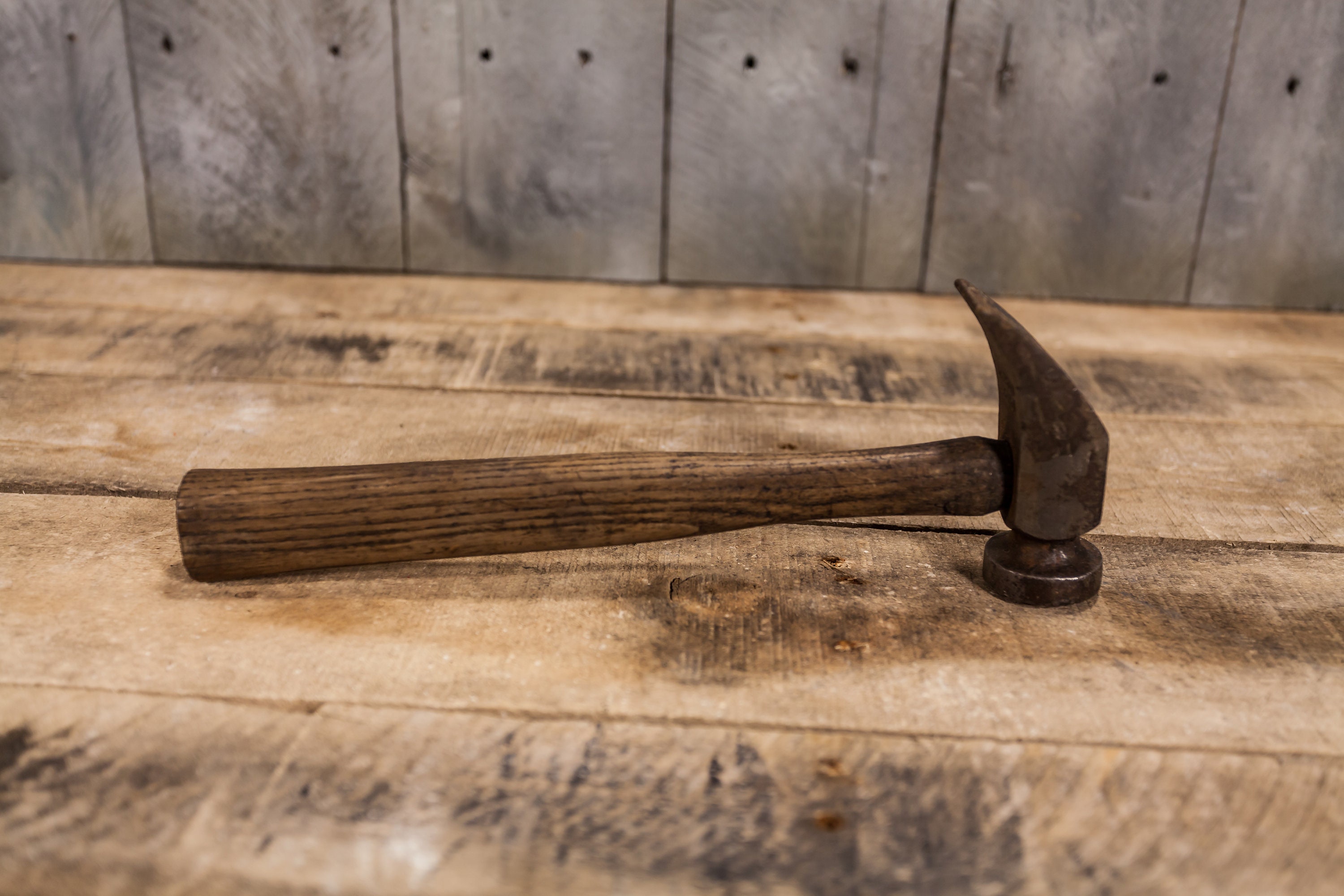 Antique Cobblers Hammer Wood Steel Primitive Industrial Rustic Man Cave ...