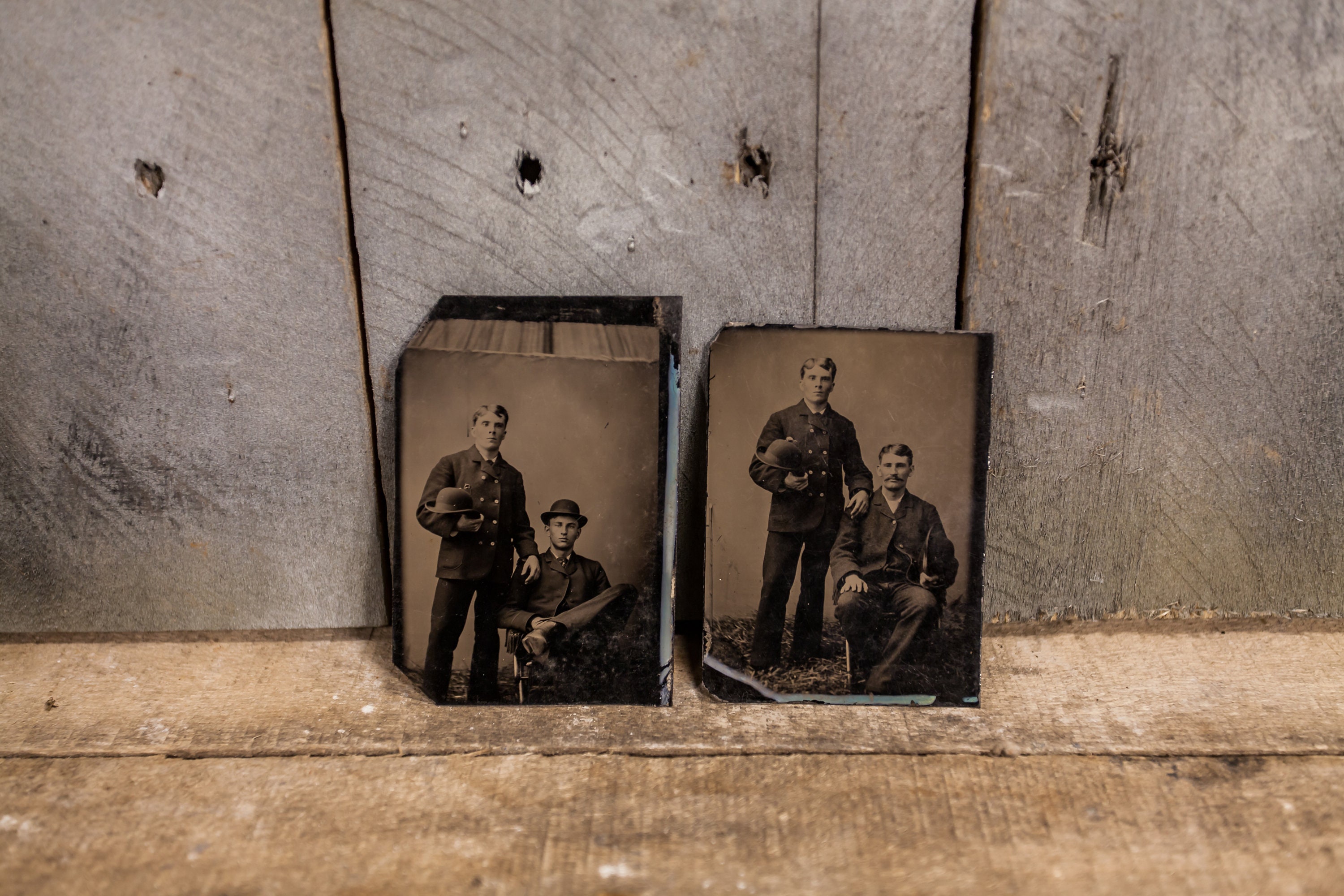 Antique Tintype Photography Sibling Family Photo Brothers Tintype ...