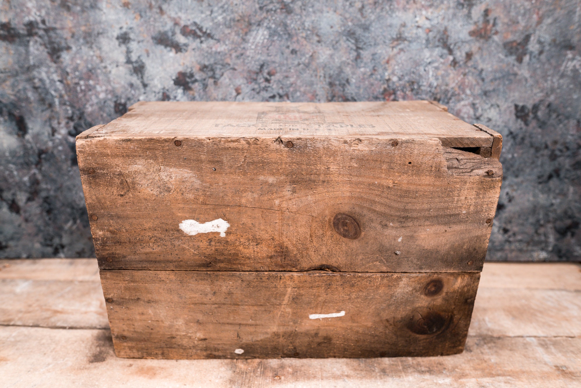 Vintage Rare Viking Tacks and Staples Wooden Crate Box Storage Man Cave ...