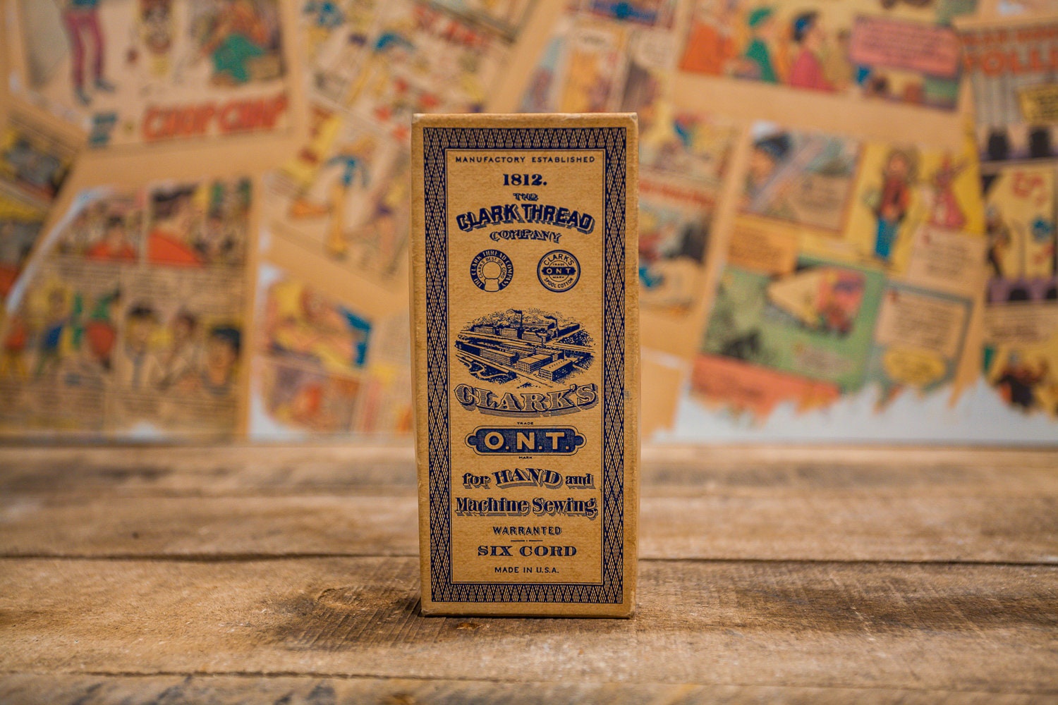 Vintage 1930s Clark Thread Company Spool Box Advertising Craft Sewing ...