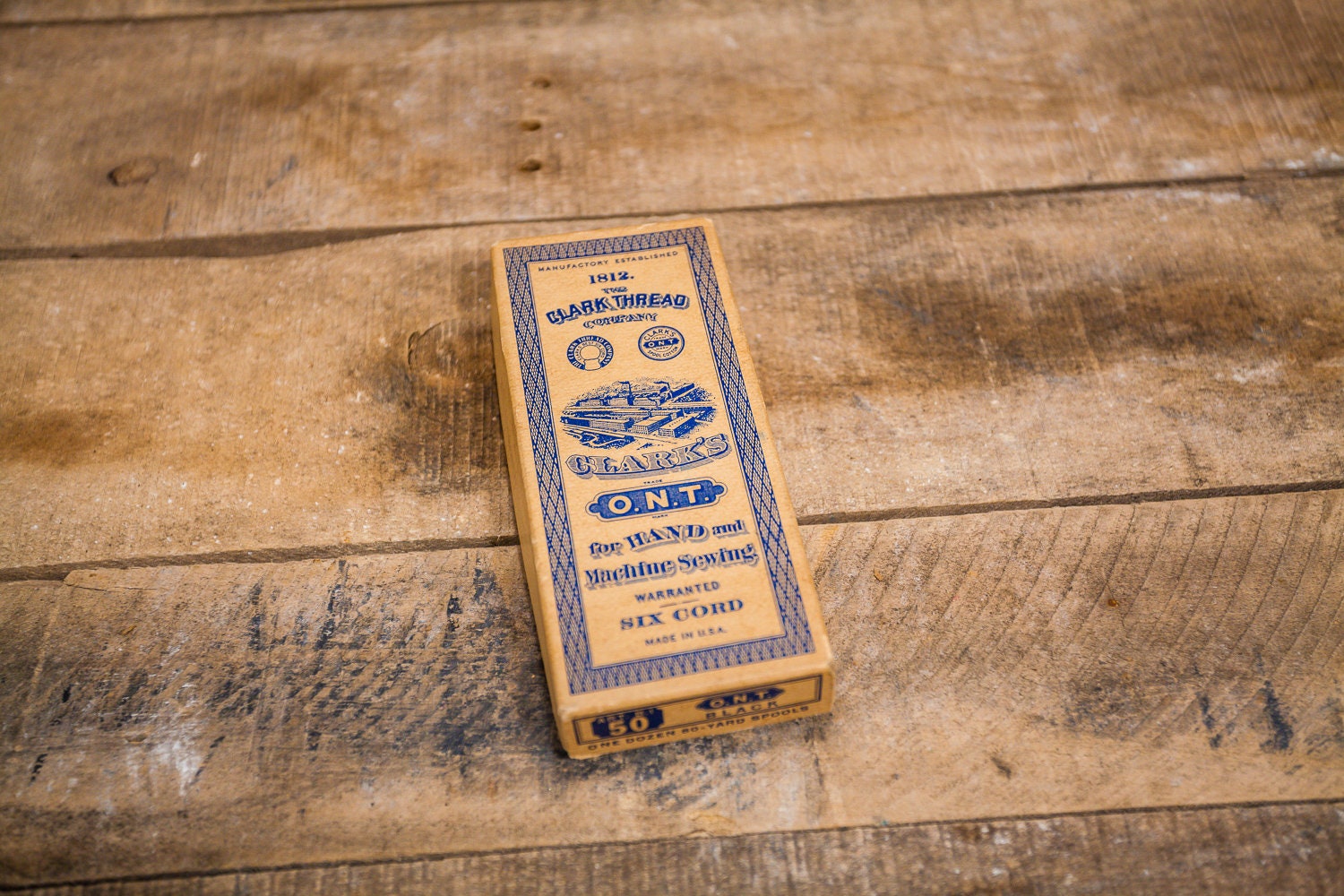 Vintage 1930s Clark Thread Company Spool Box Advertising Craft Sewing ...