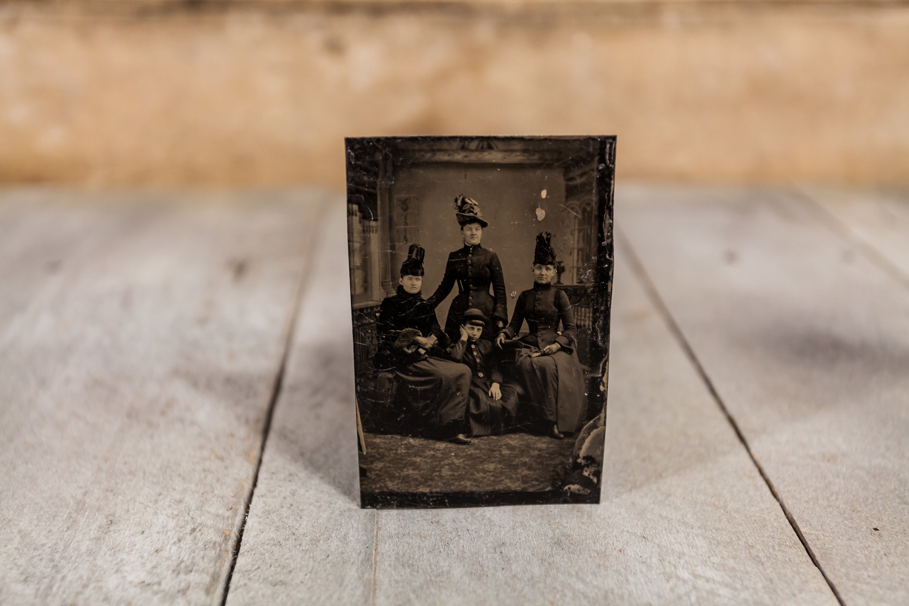 Antique Tintype Photography Ladies Woman Siblings Photo Tintype ...