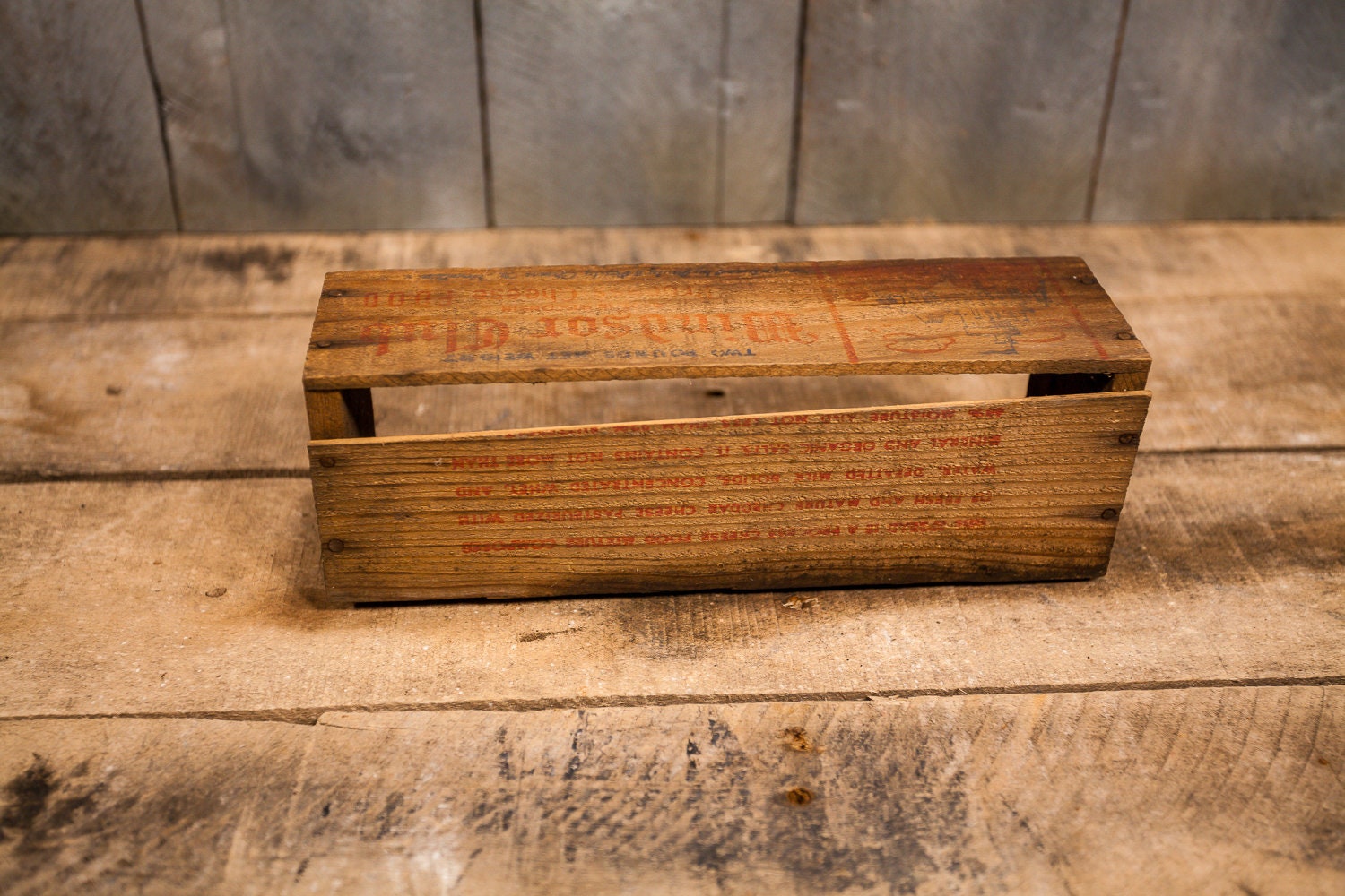 Vintage Windsor Club Cheese Wooden Crate Cheese Box Advertising Wooden ...