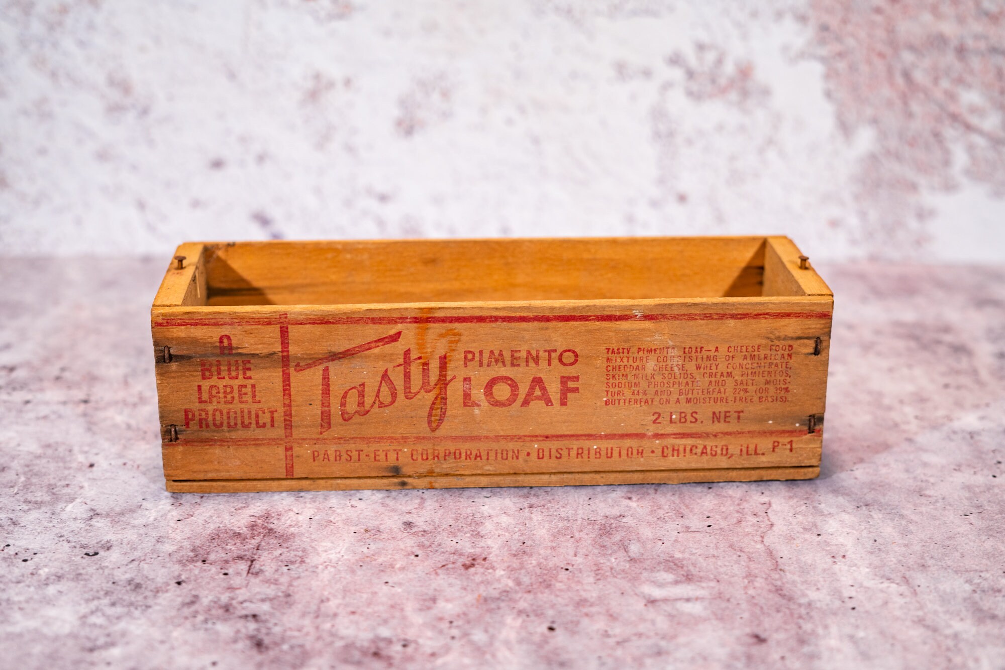 Vintage Tasty Loaf Cheese Wooden Crate Cheese Box Advertising Wooden ...