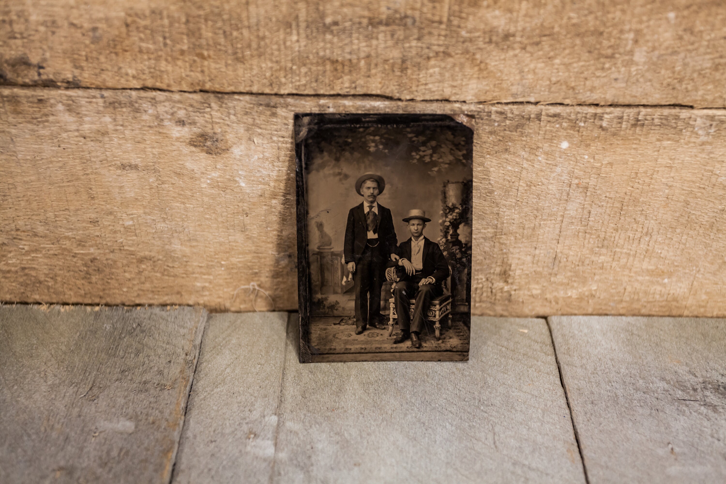Antique Tintype Photography Brothers Photo Tintype Photograph Photo Props