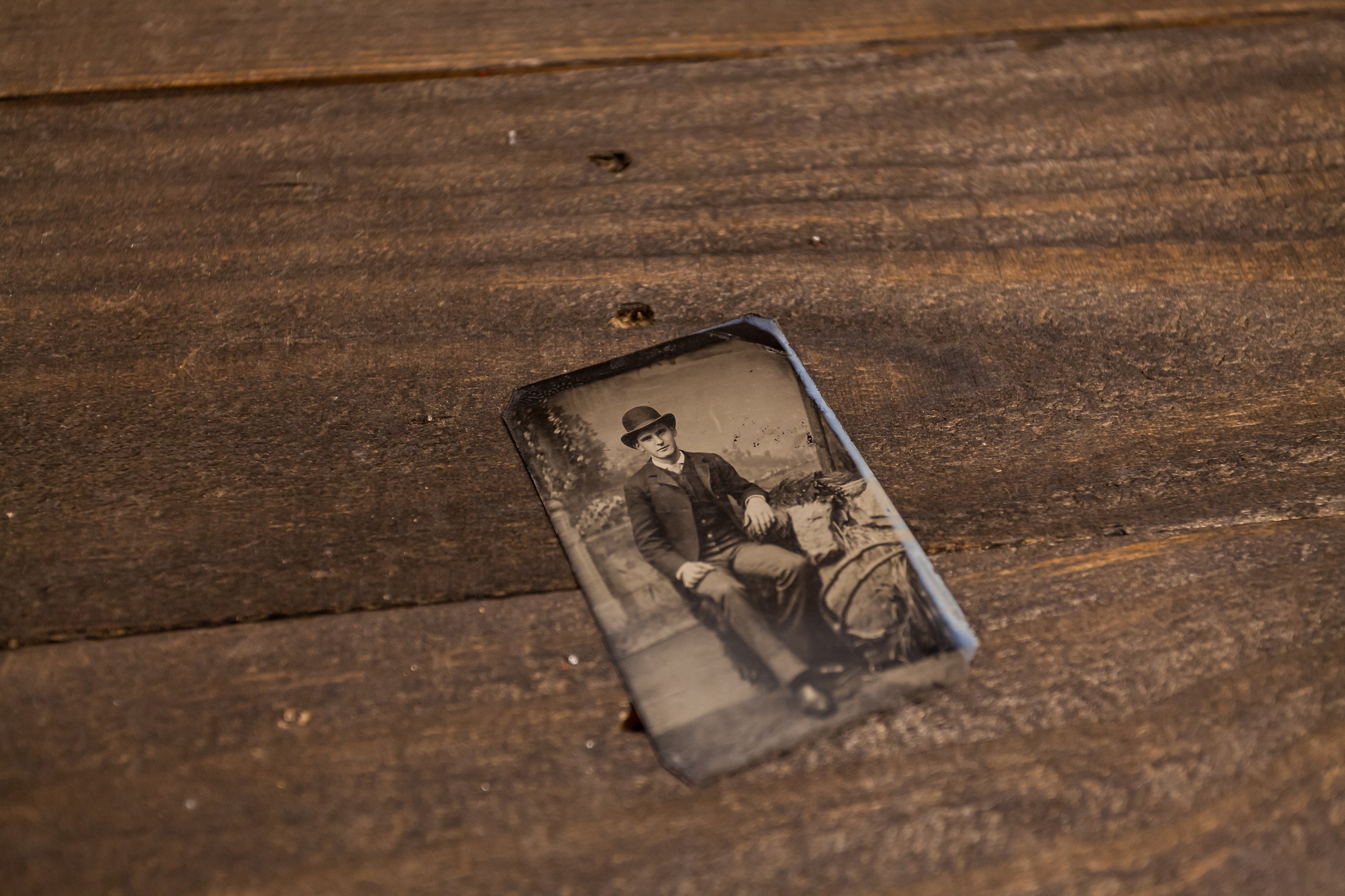 Antique Tintype Photography Man Photo Tintype Photograph Photo Props