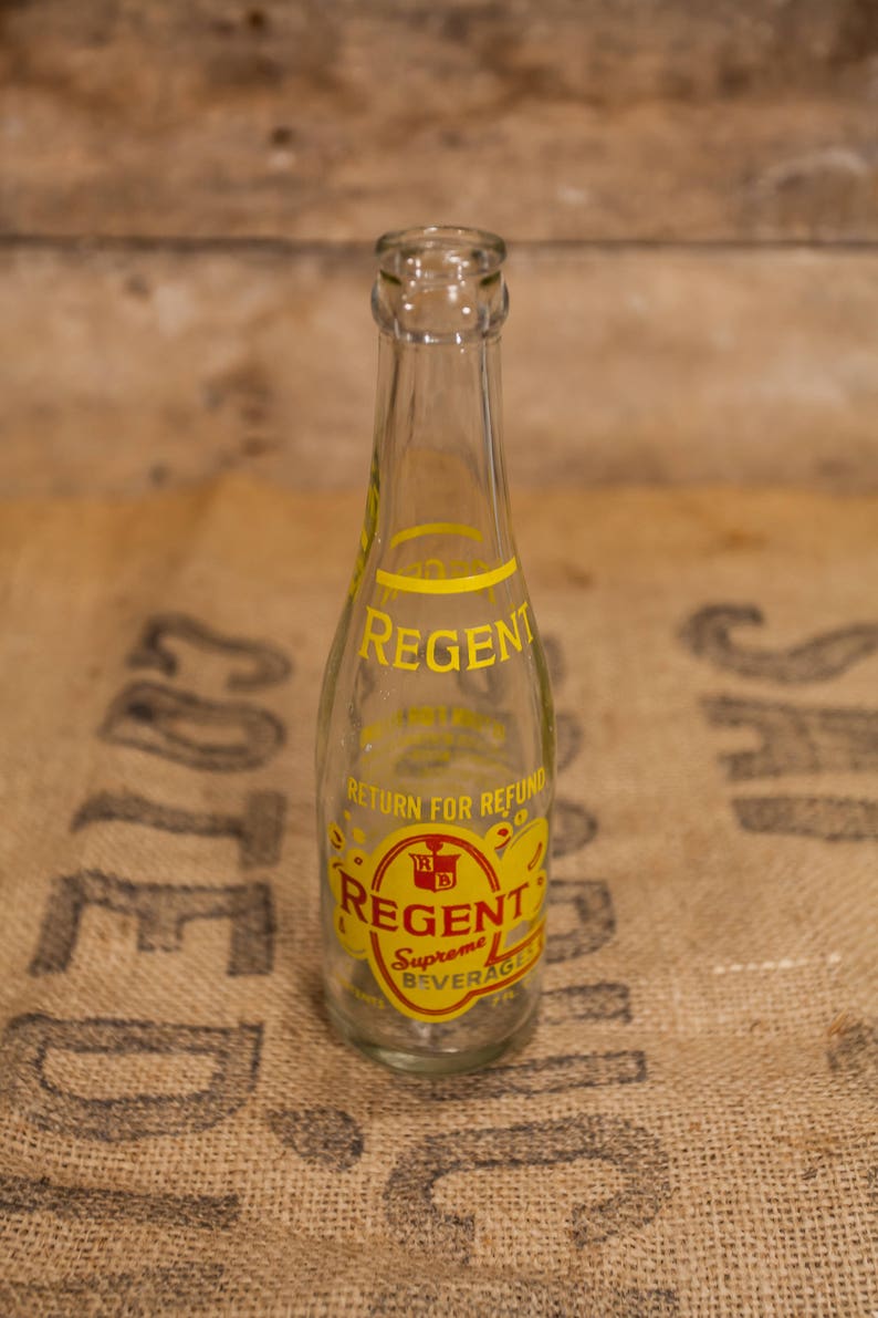 Vintage Regent Supreme Beverages 7oz Bottle ACL Glass Bottle | Etsy