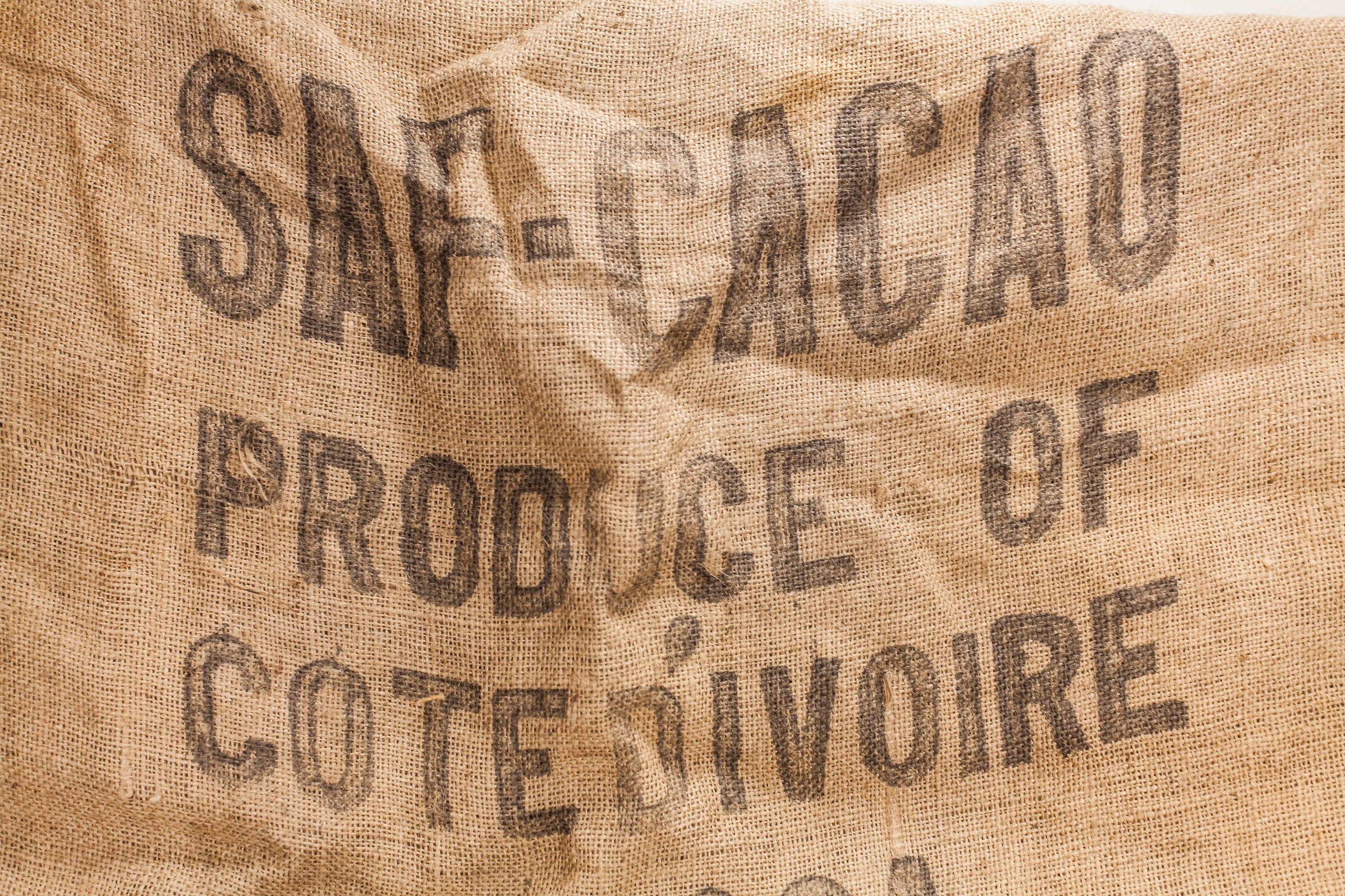 Vintage Burlap Ivory Coast Cocoa Sac Rustic Primitive Farmhouse ...
