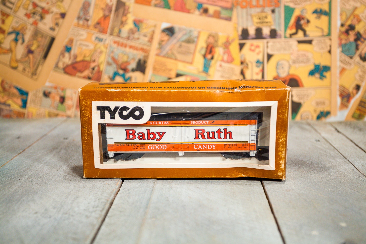 Vintage TYCO Baby Ruth Billboard Reefer Car Train HO Scale Railroad ...