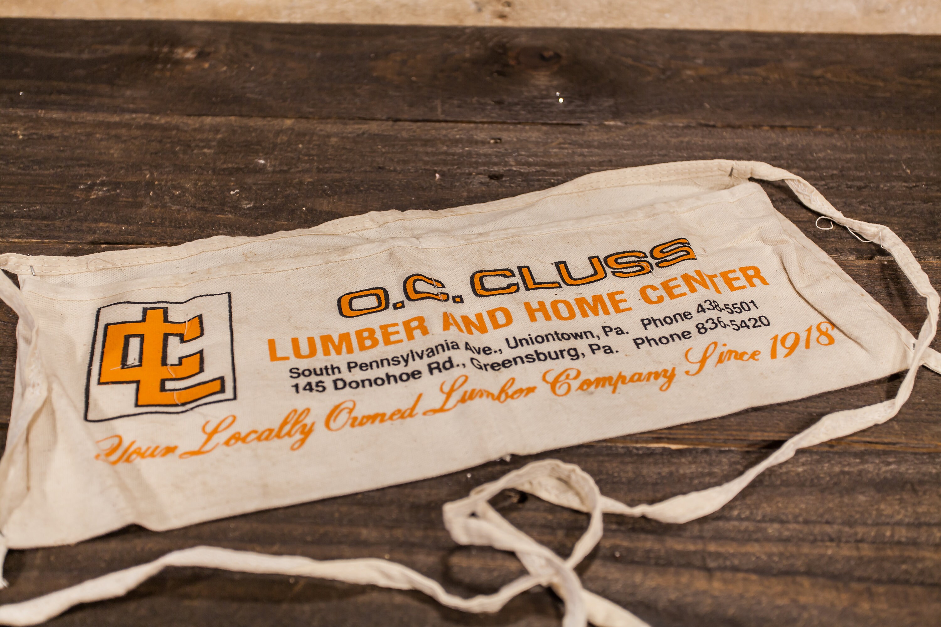 Vintage Carpenter Apron O.C. Cluss Lumber & Home Center Store Apron ...