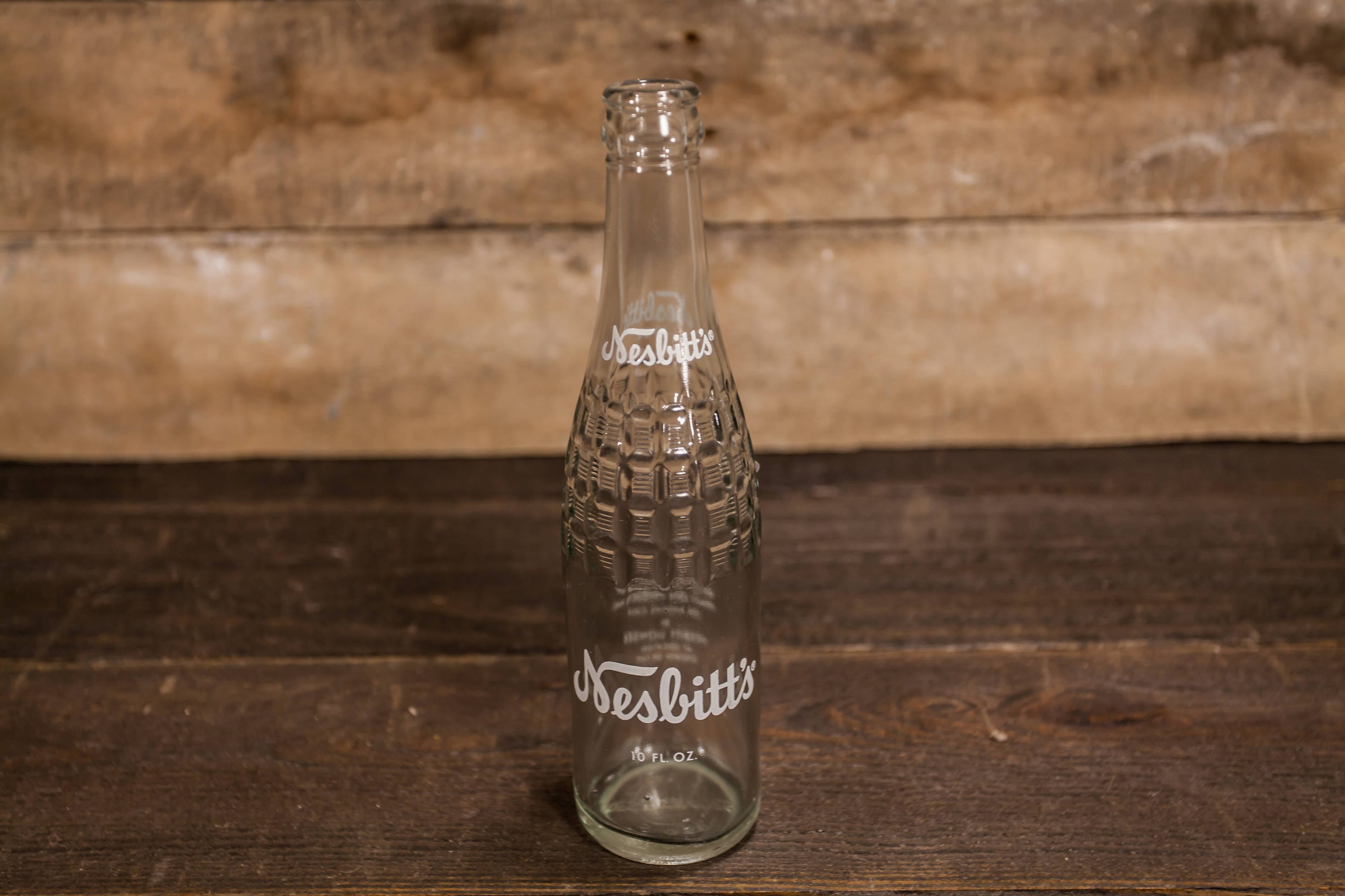 Vintage 1960s Nesbitts 10oz Bottle acl Glass Bottle White Nesbitt Food ...