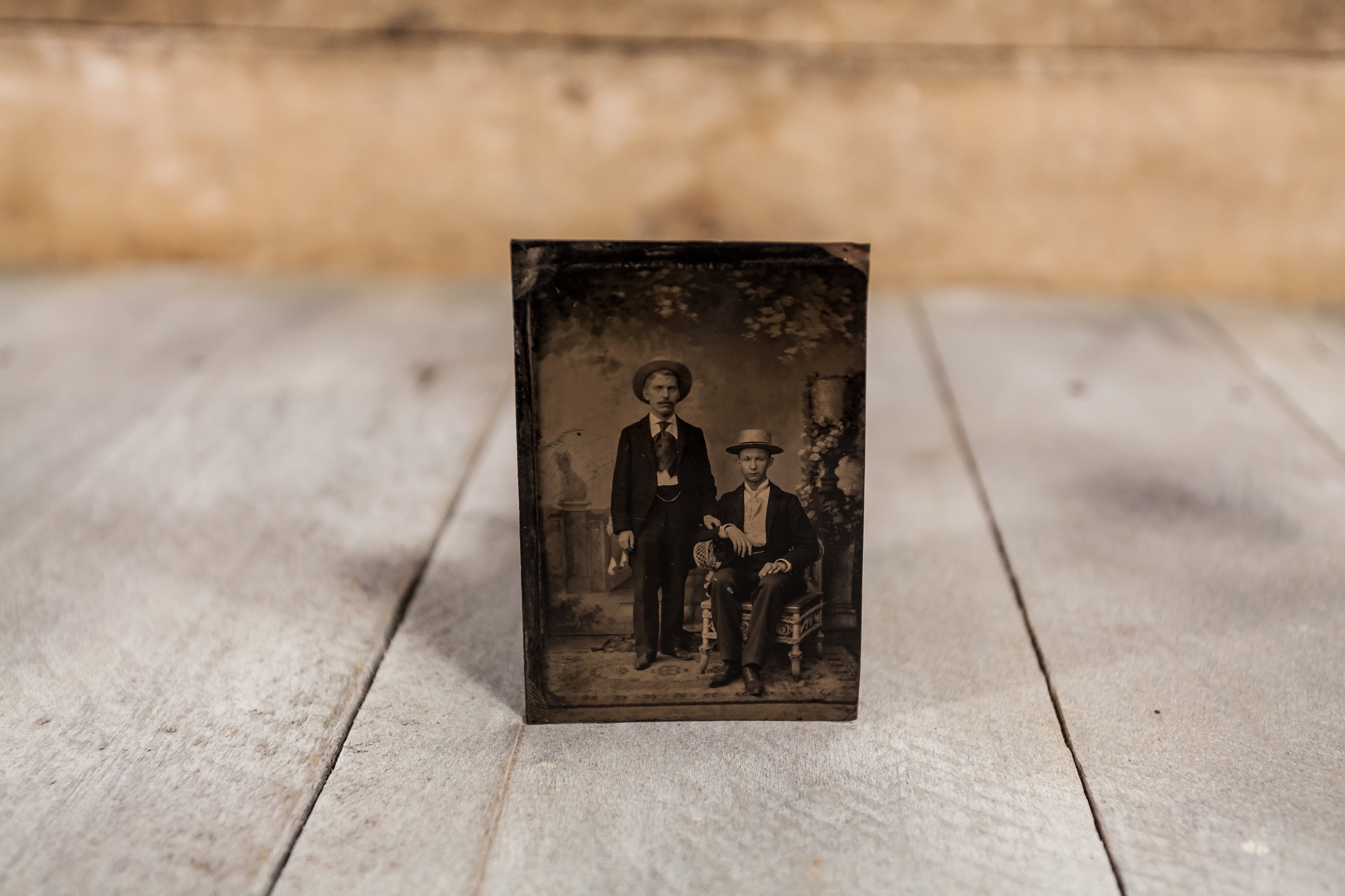 Antique Tintype Photography Brothers Photo Tintype Photograph Photo Props