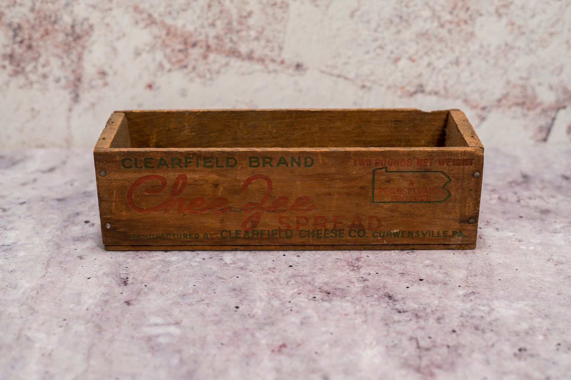 Vintage Clearfield Brand Chee-Zee Spread Wooden Crate Cheese Box ...