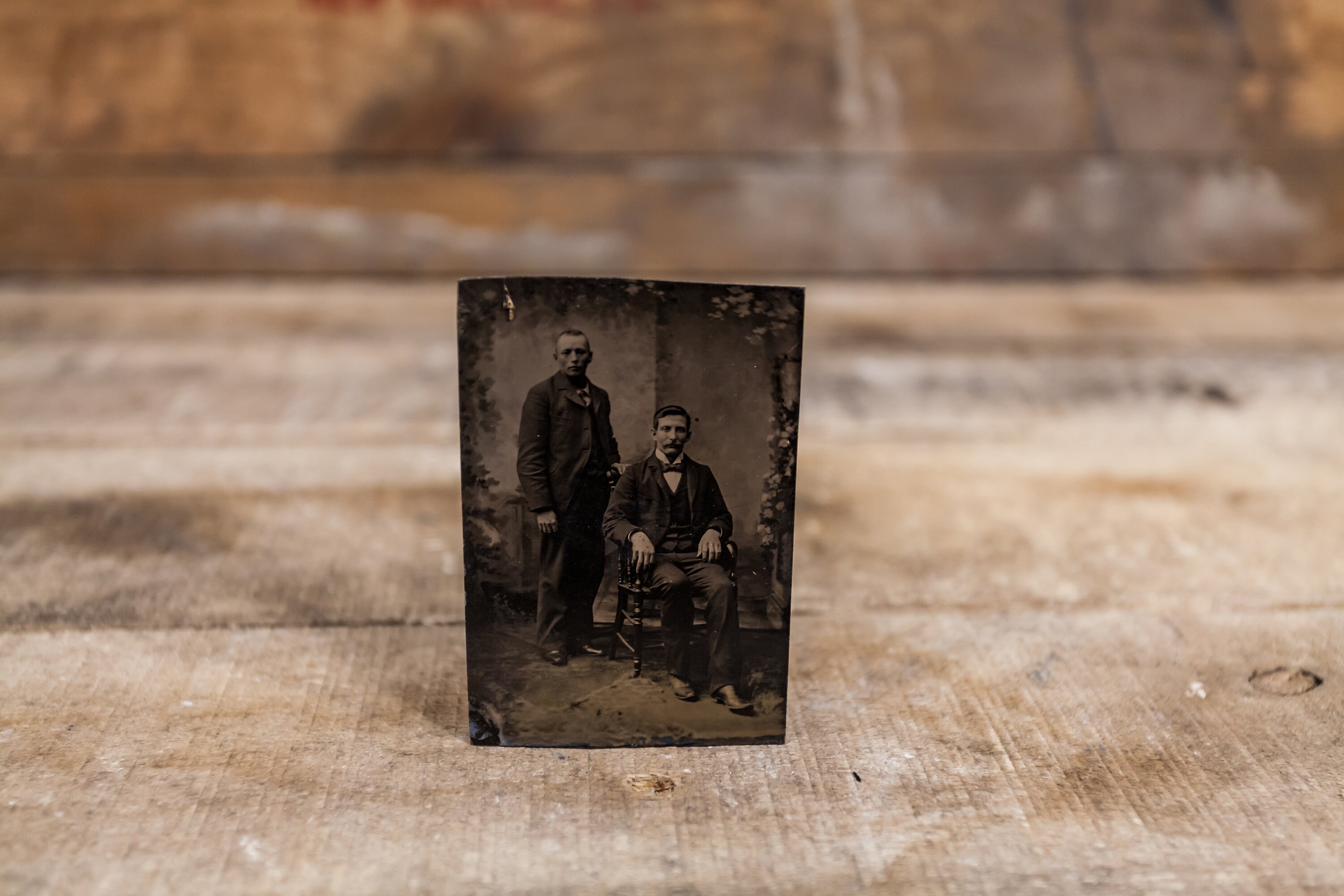Antique Tintype Photography Two Men Photo Tintype Photograph Photo Props
