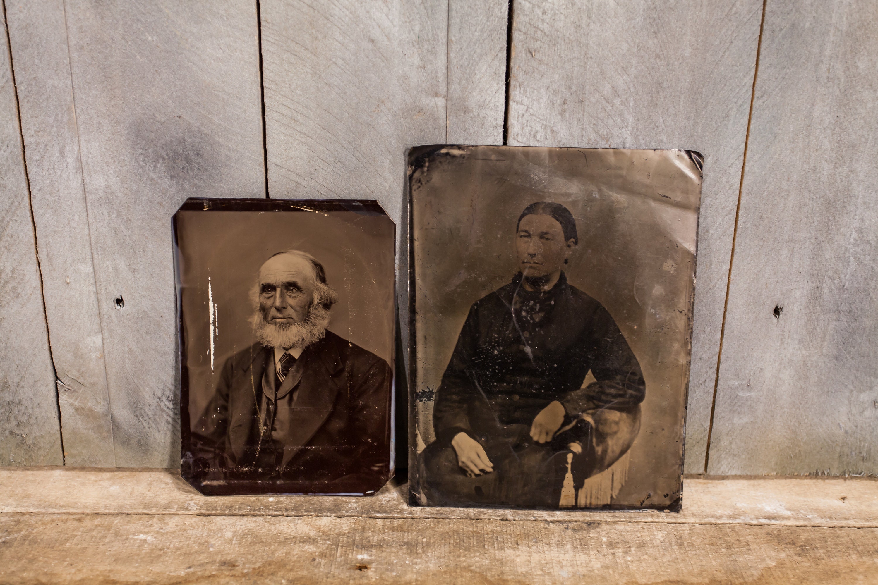 Antique Tintype Photography Lot Old Man Women Photo Tintype Photograph ...