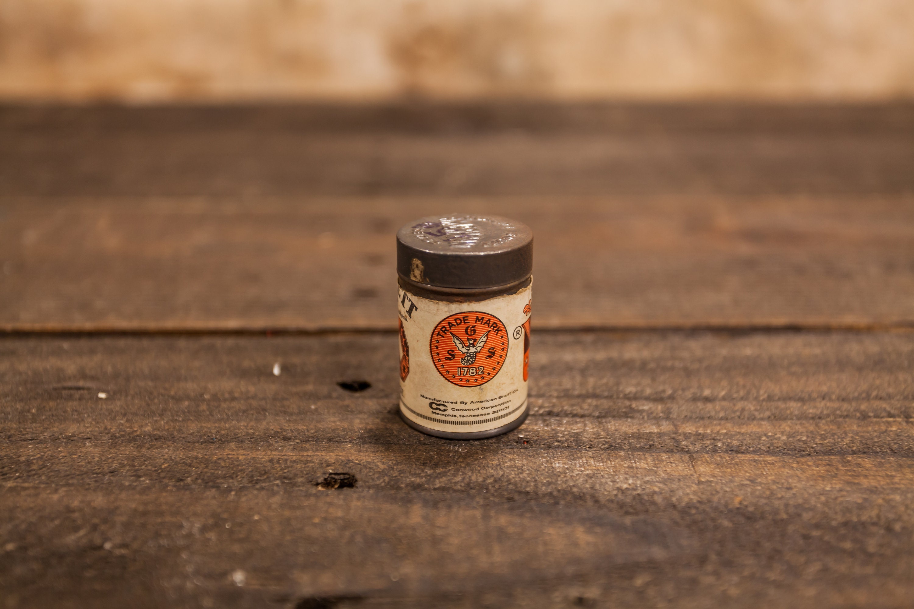 Vintage W.E. Garrett & Sons Scotch Snuff Tobacco Tin Tobacciana Man ...