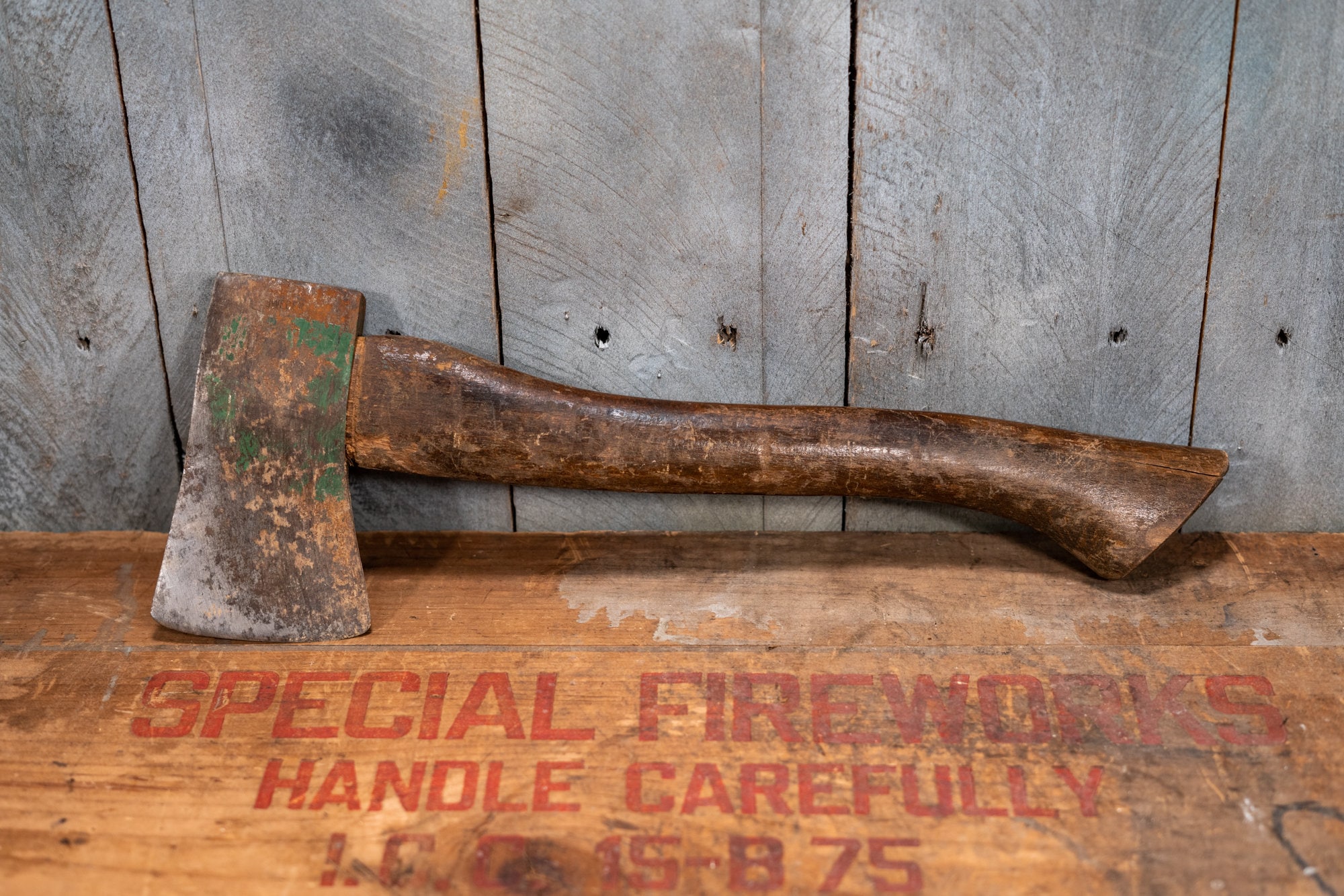Vintage Axe Hatchet Wood Steel Lumber Primitive Industrial Rustic ...