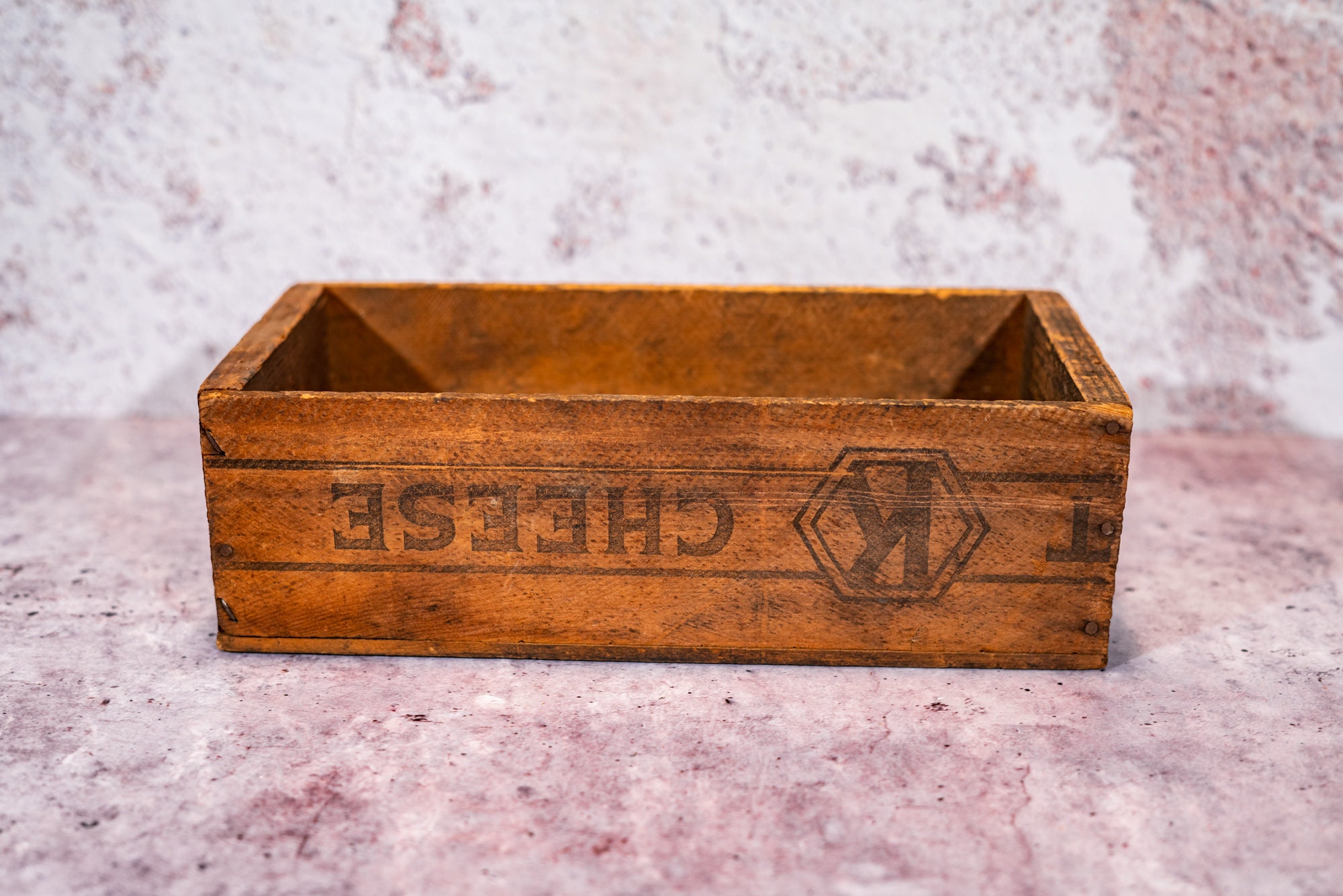 Vintage 1930s Kraft Swiss Cheese Wooden Crate, Cheese Box, Advertising ...