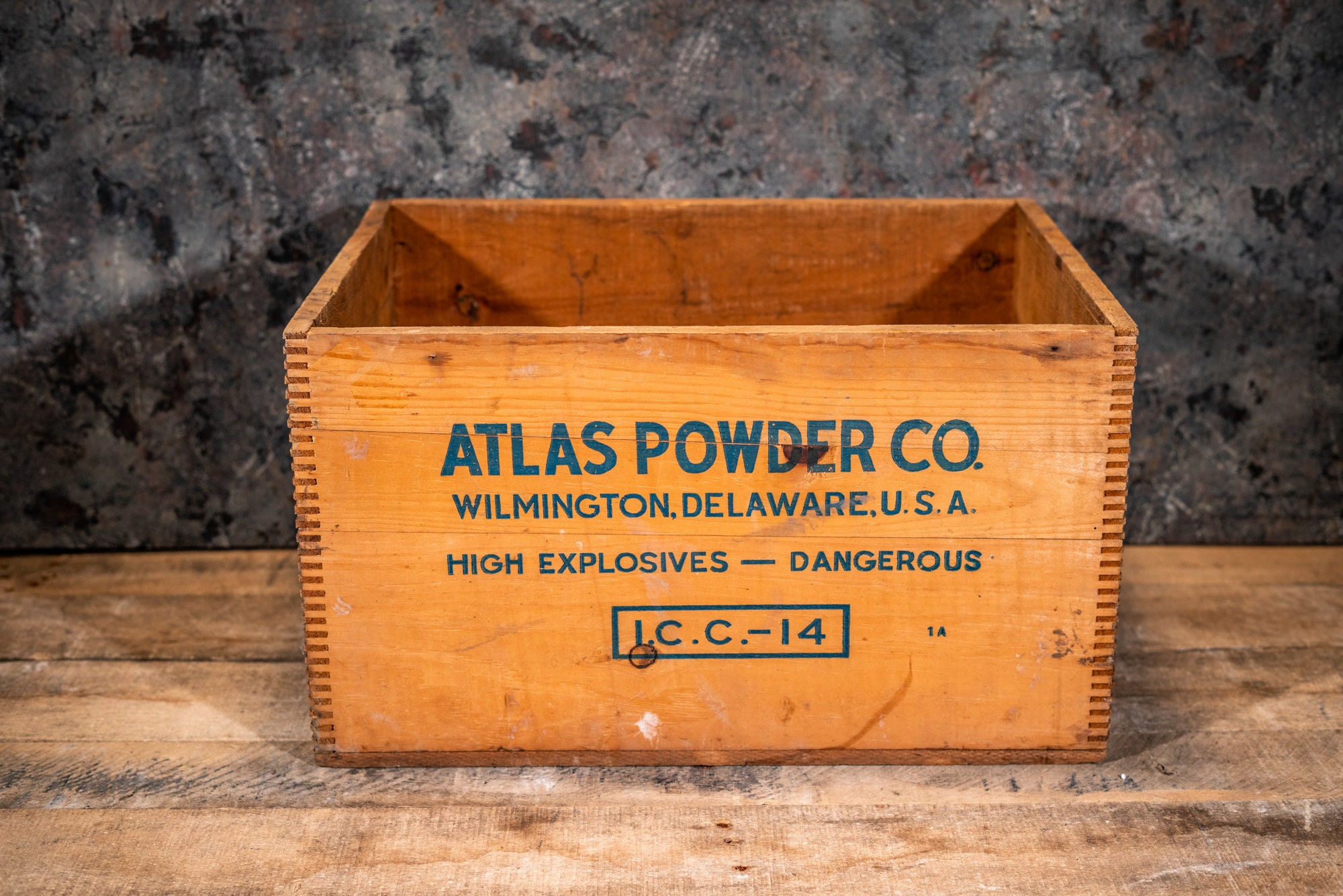 Vintage Atlas Powder Company Explosives Crate Coalite C High Explosives ...