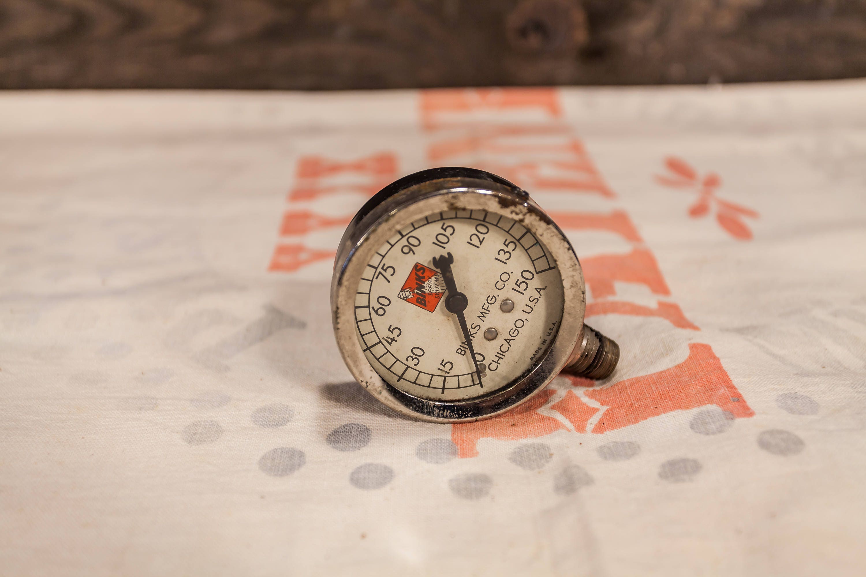 Vintage Binks Mfg Co. Gauge, Industrial Gauge, Steampunk Rustic Decor ...