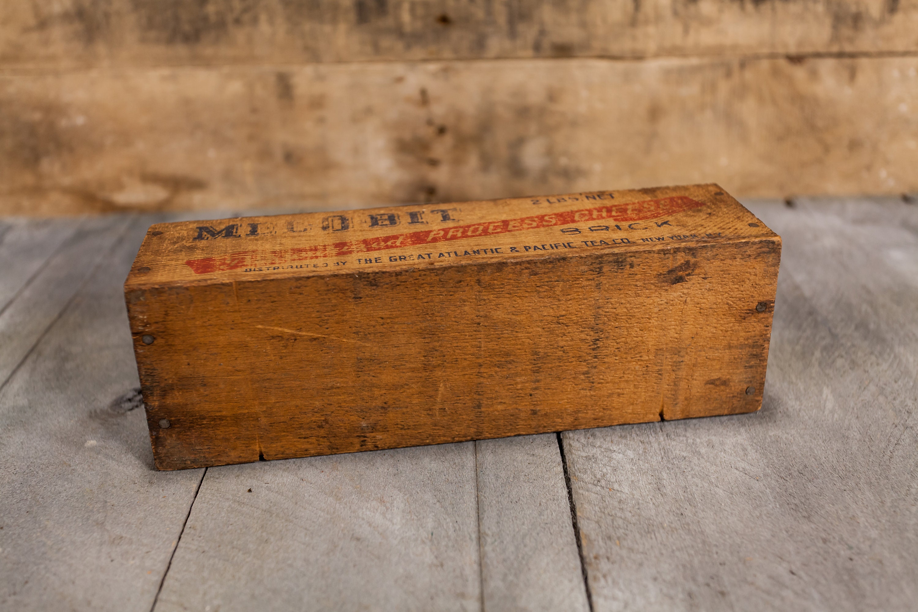Vintage Mel-O-Bit Cheese Wooden Crate, Cheese Box, Advertising Wooden ...