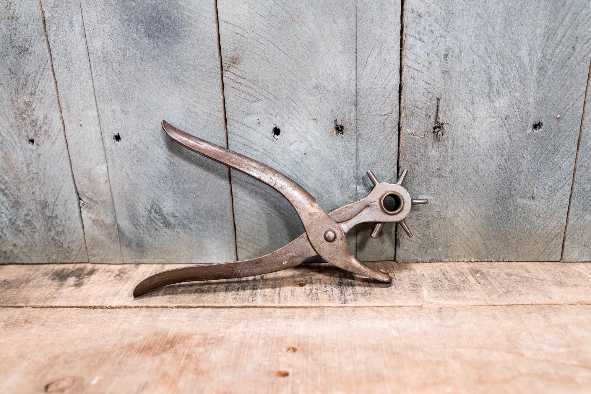 Vintage Bernard Leather 6 Hole Punch LODI Primitive Leather Working ...