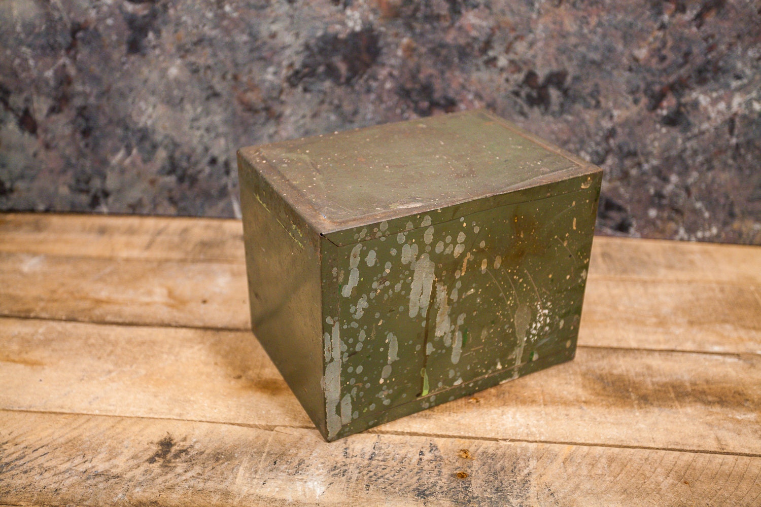 Vintage Small Metal Green Storage 4 Drawers Utility Cabinet Industrial ...