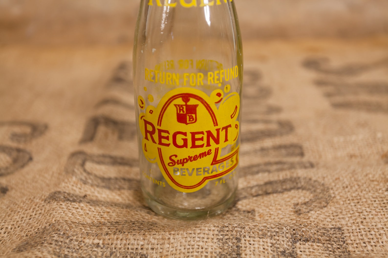 Vintage Regent Supreme Beverages 7oz Bottle ACL Glass Bottle | Etsy