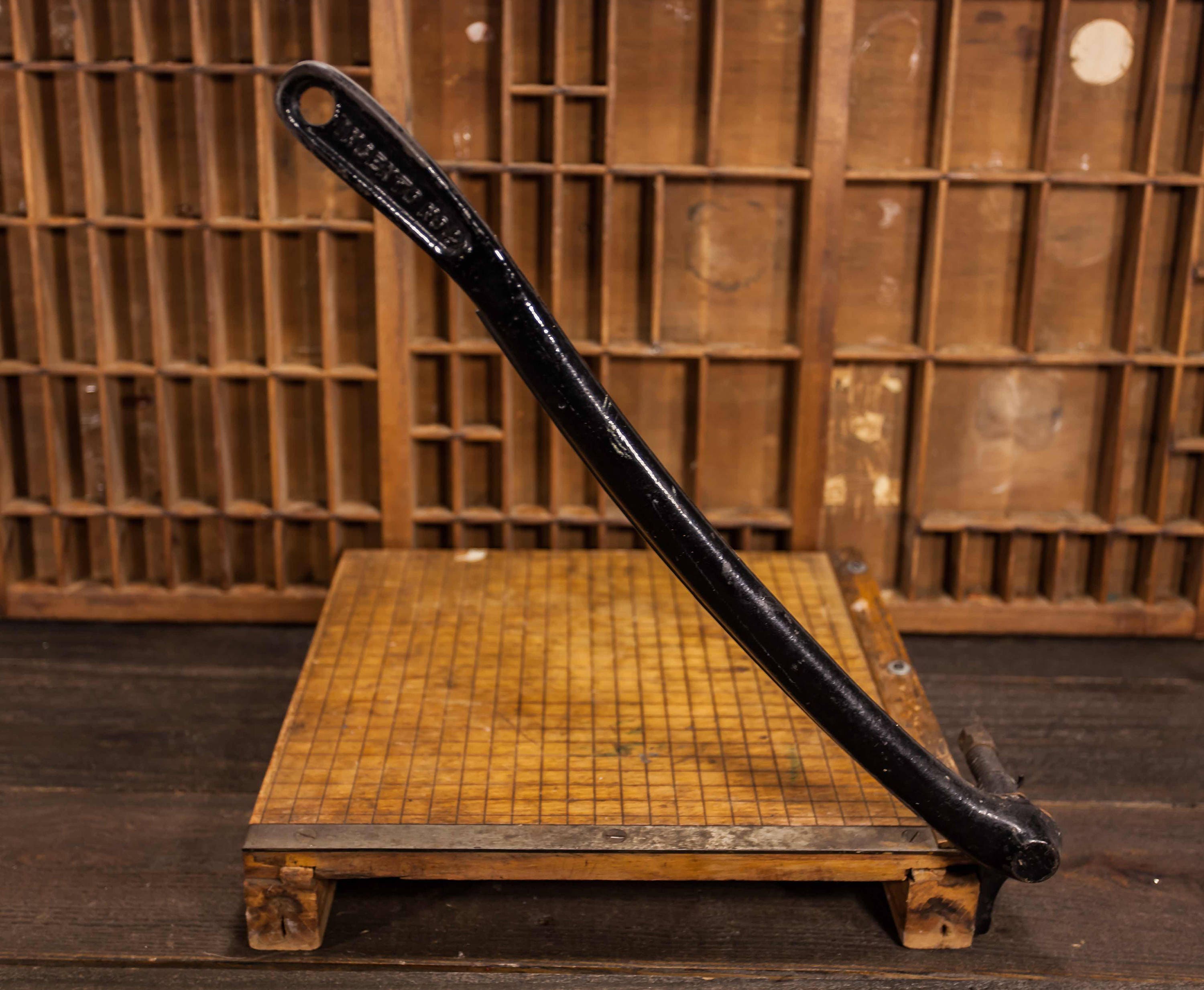 Vintage Large Paper Cutter Ingento No 4 Ideal School Supply Co Industrial Photography Craft vintage-large-paper-cutter-ingento-no-4-ideal-school-supply-co-industrial-photography-craft