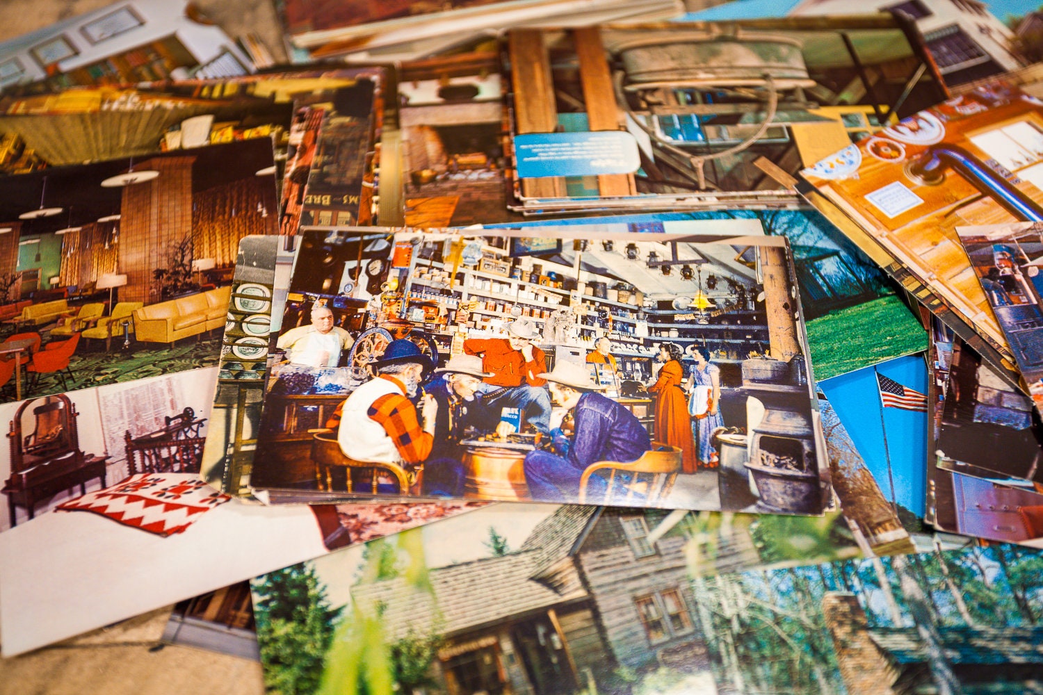 Vintage Random Unused Postcard Lot of 20 Interiors Exteriors Ephemera ...