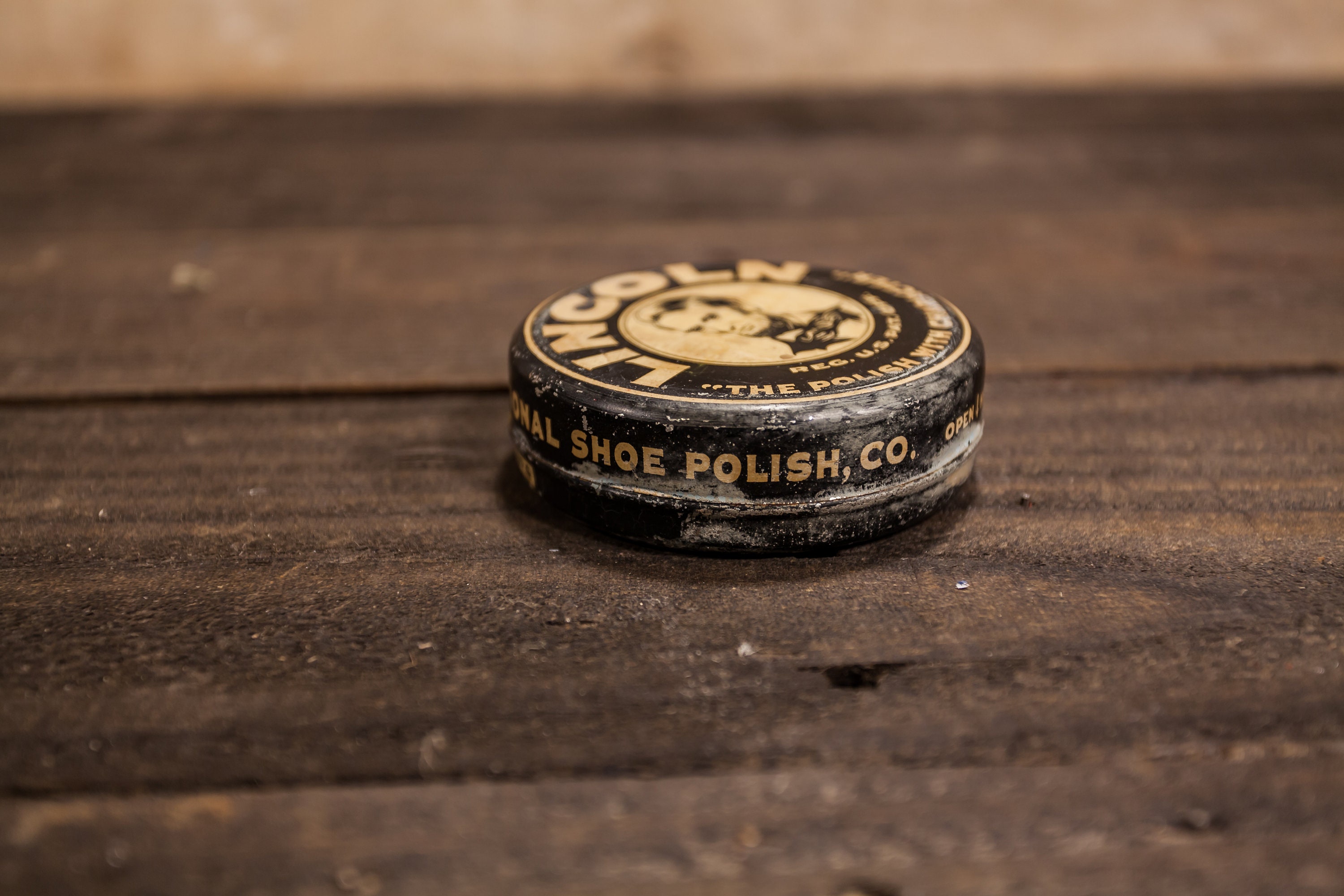 Vintage Lincoln Shoe Polish Tin International Shoe Polish Co. New York ...