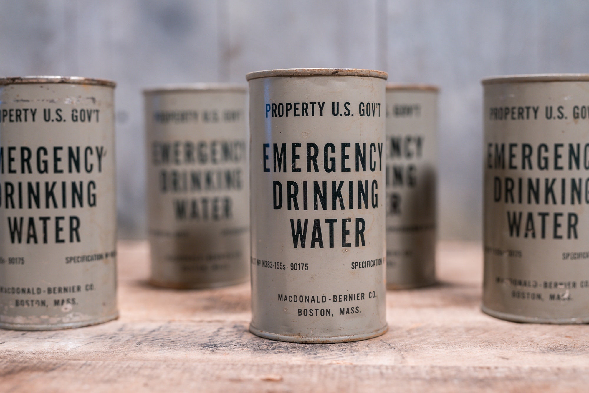 Vintage Emergency Drinking Water Can Unopened Cold War Bomb Shelter US ...