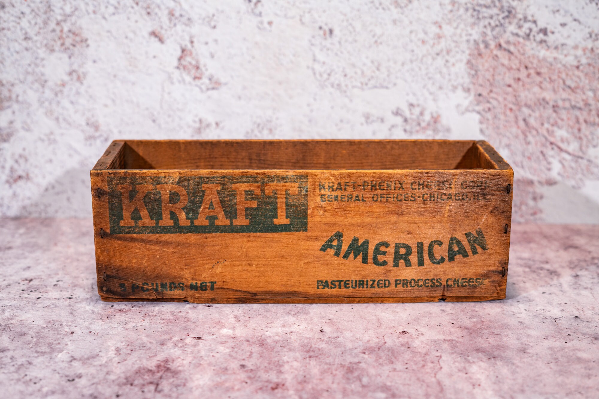 Vintage 1930s Kraft American Cheese Wooden Crate, Cheese Box ...